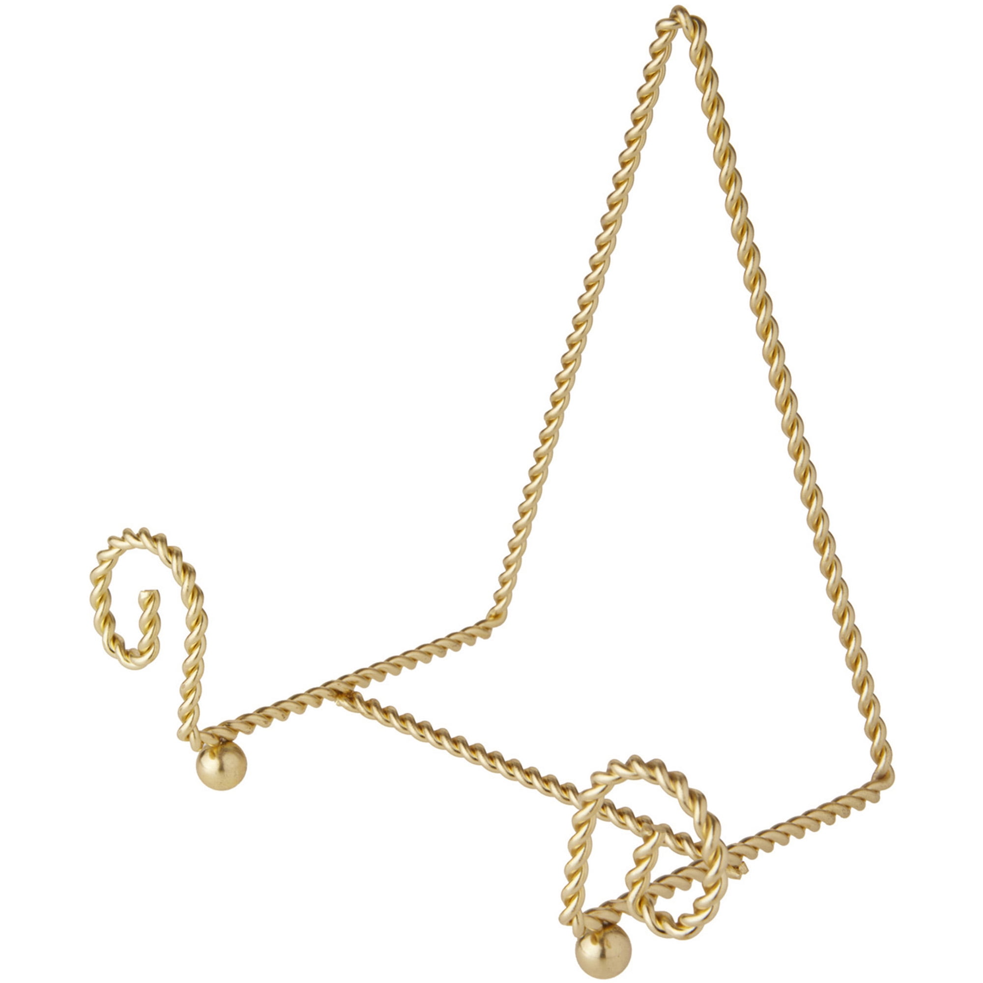 Bard's Scroll Twisted Gold-toned Wire Easel Stand, 6.75" H x 7" W x 4.5 ...