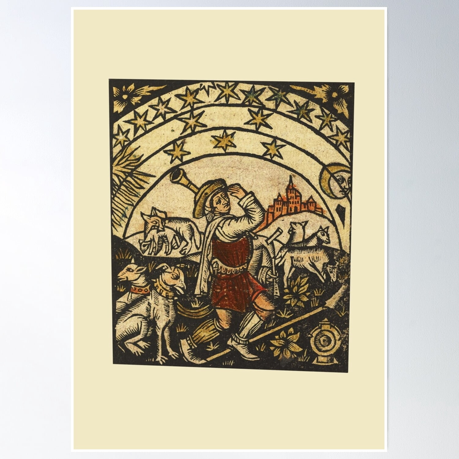 Bardcore Medieval Book Cover Illustration Poster Wall Art Modern Wall ...