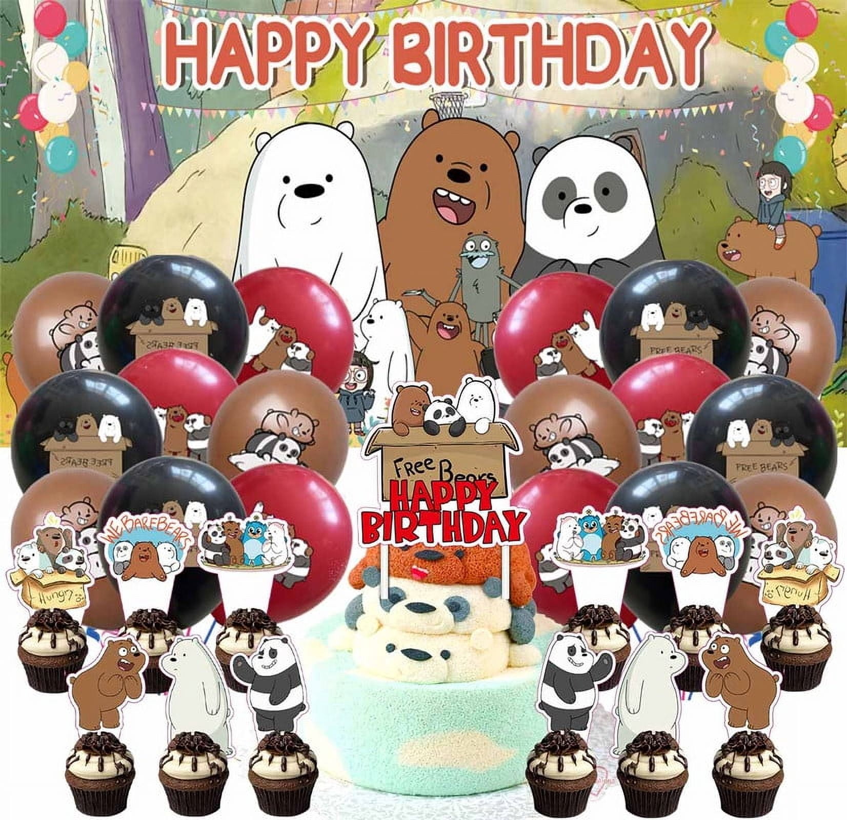 Bare Bear Kit Latex Balloons Birthday Set Party Decor Decorations for ...