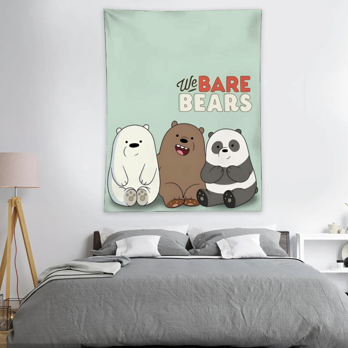 Bare Bear Tapestry Gift Wall Hanging Backdrop for Room Bedroom Girls Or ...
