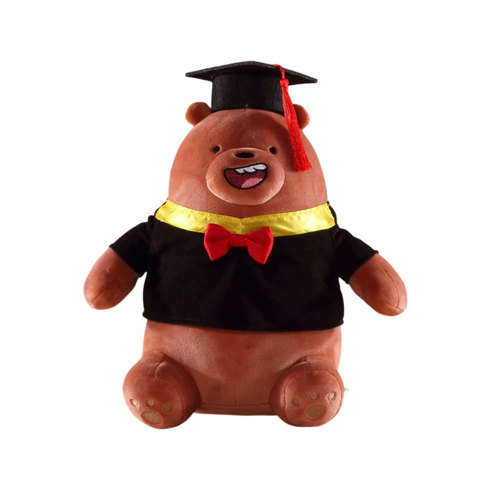 We Bare Bears Cartoon Plush Dolls, 9.8" Kawaii Grizzly with Graduation ...