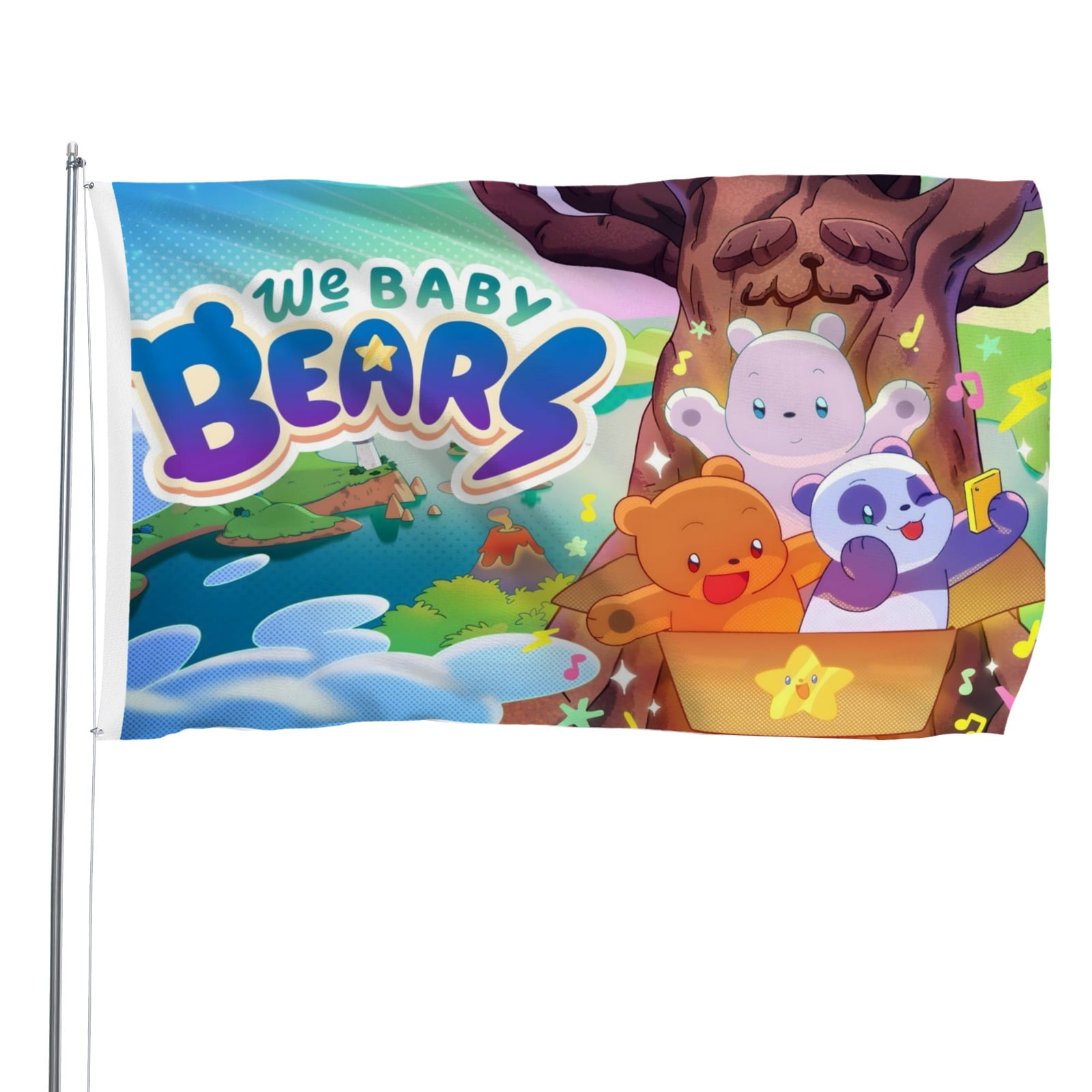 We Bare Bears-themed Printed Flag Perfect gift for fans, friends, and ...