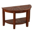 Bare Decor Chesser Half Circle Bench in Solid Teak Wood, 17" High ...