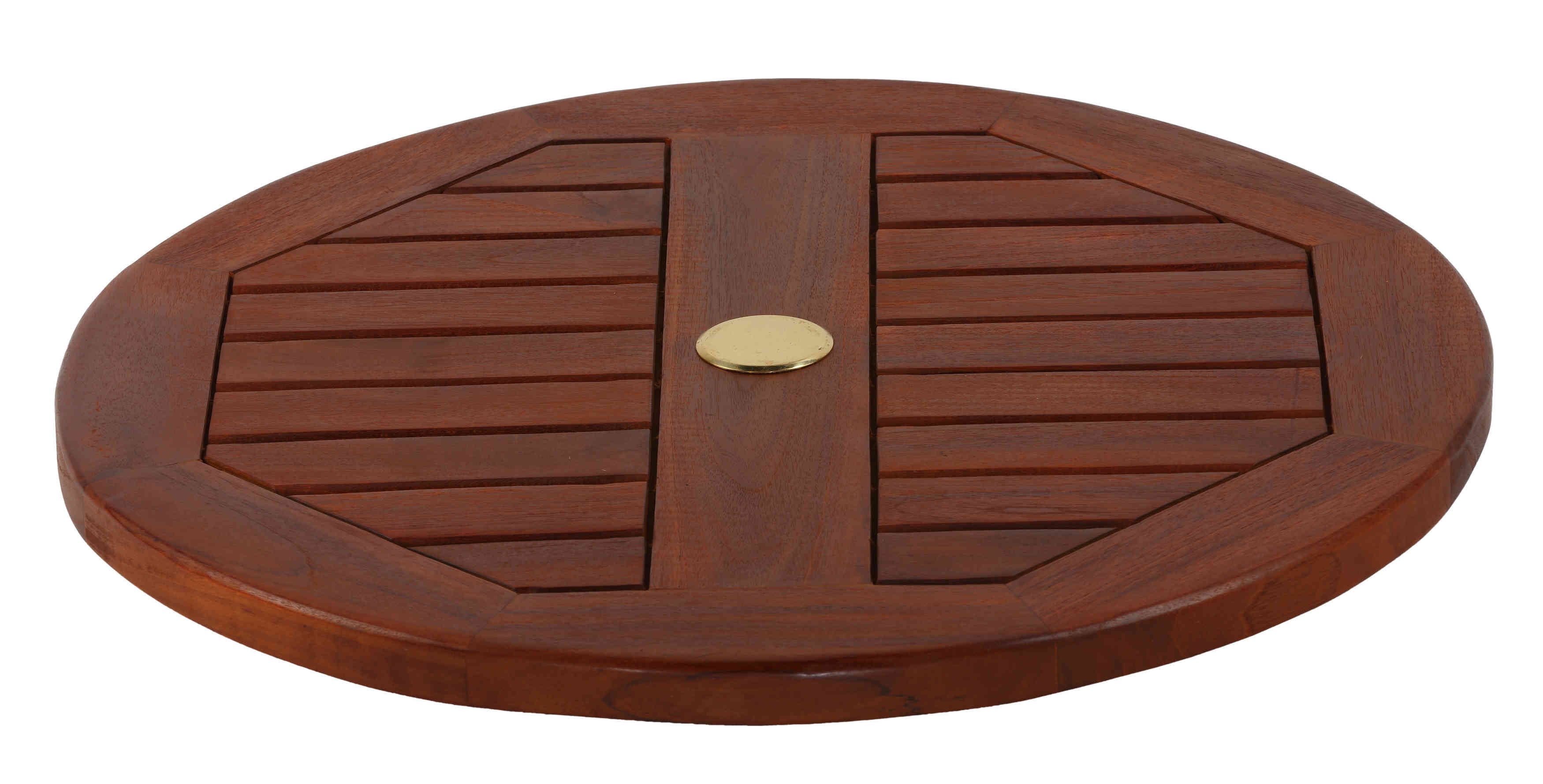 Bare Decor Indoor/Outdoor Lazy Susan in Genuine Teak Wood, Large 24 ...