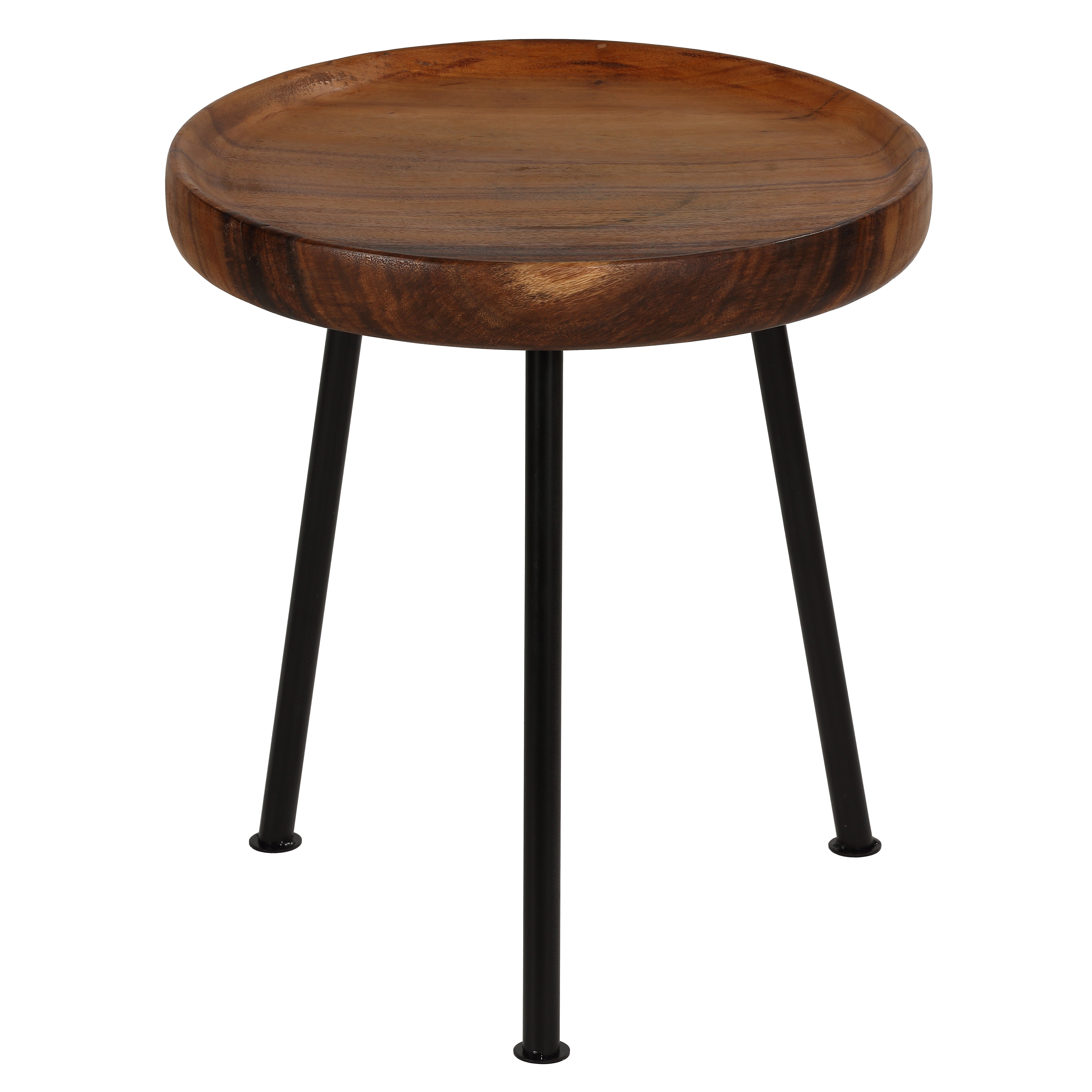 Bare Decor Kuzko Solid Teak Wood Small Side Table, 15" Round - Walmart.com