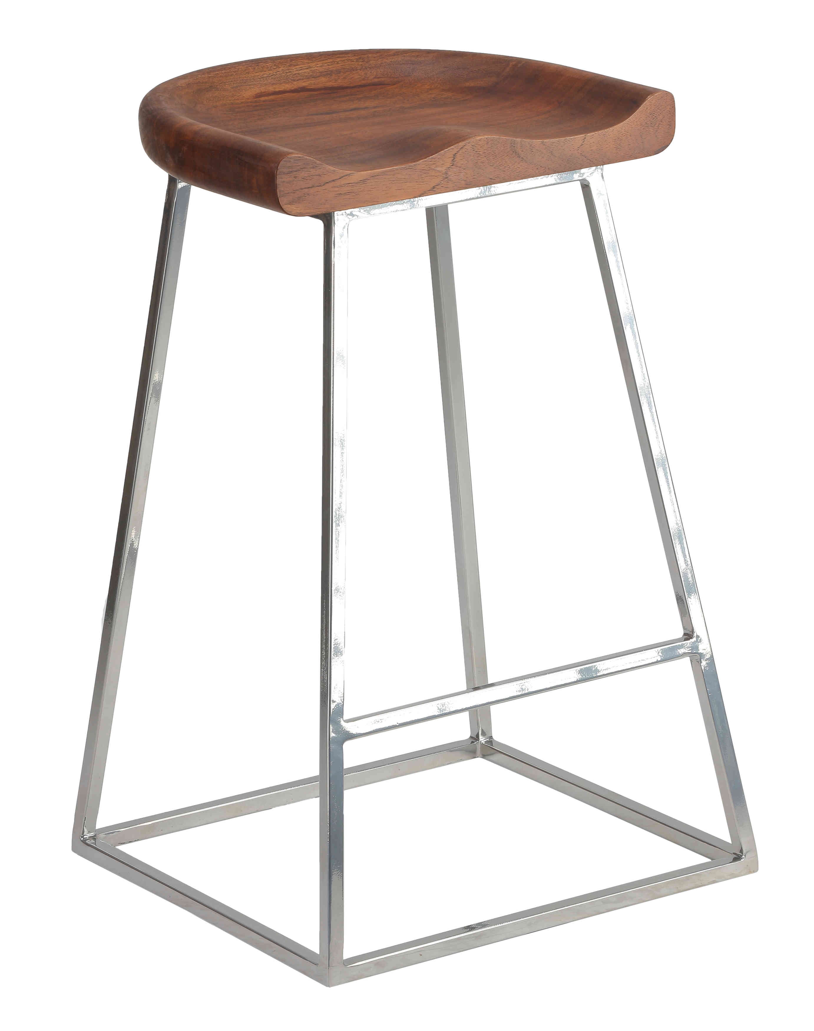 Bare Decor Monarch Saddle Seat Counter Stool (Set of 2), 25" - Walmart ...