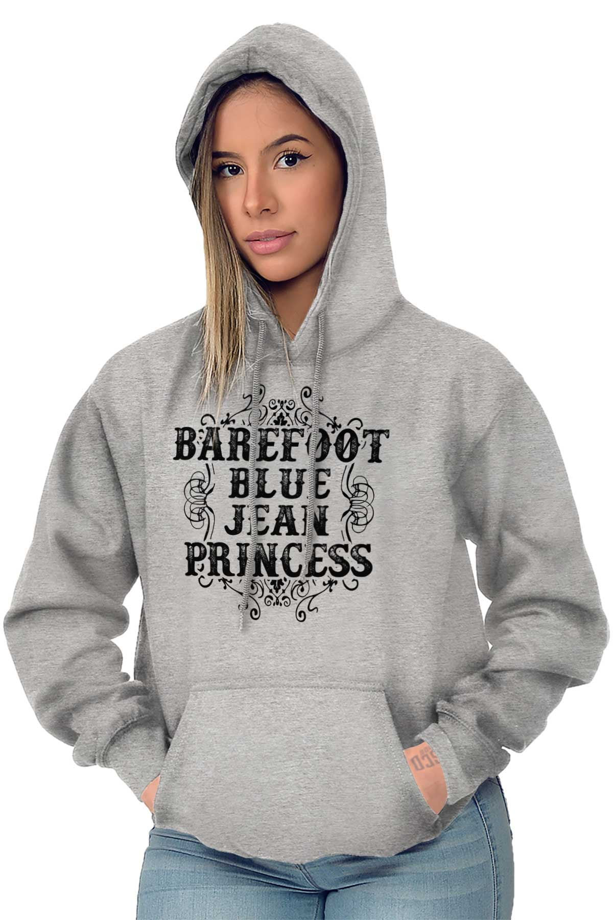 Country Barefoot Blue Jean Princess Women Plus Size Hoodie Brisco ...