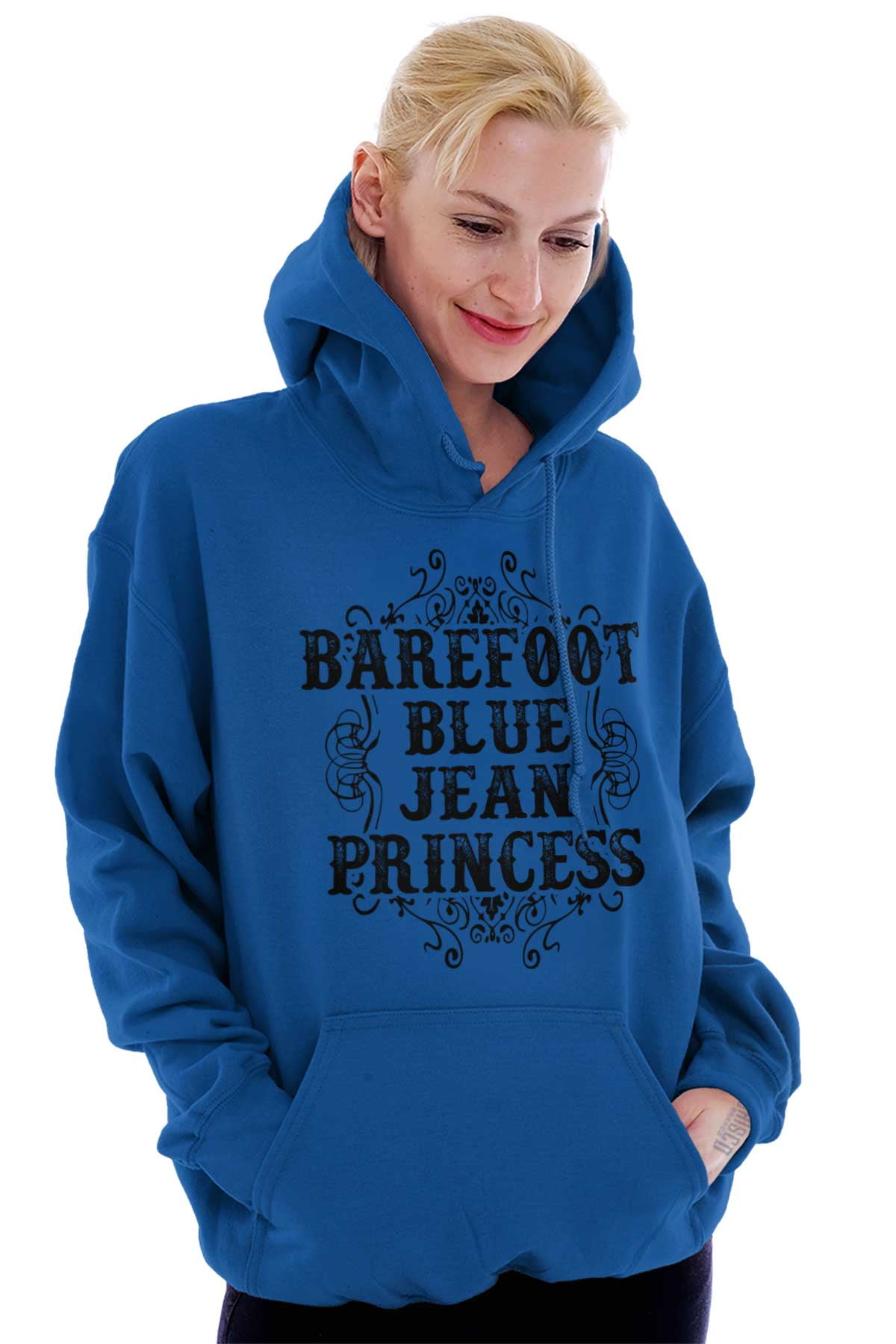 Bare Foot Buck Wild Cute Southern Hoodie Sweatshirt Women Brisco Brands