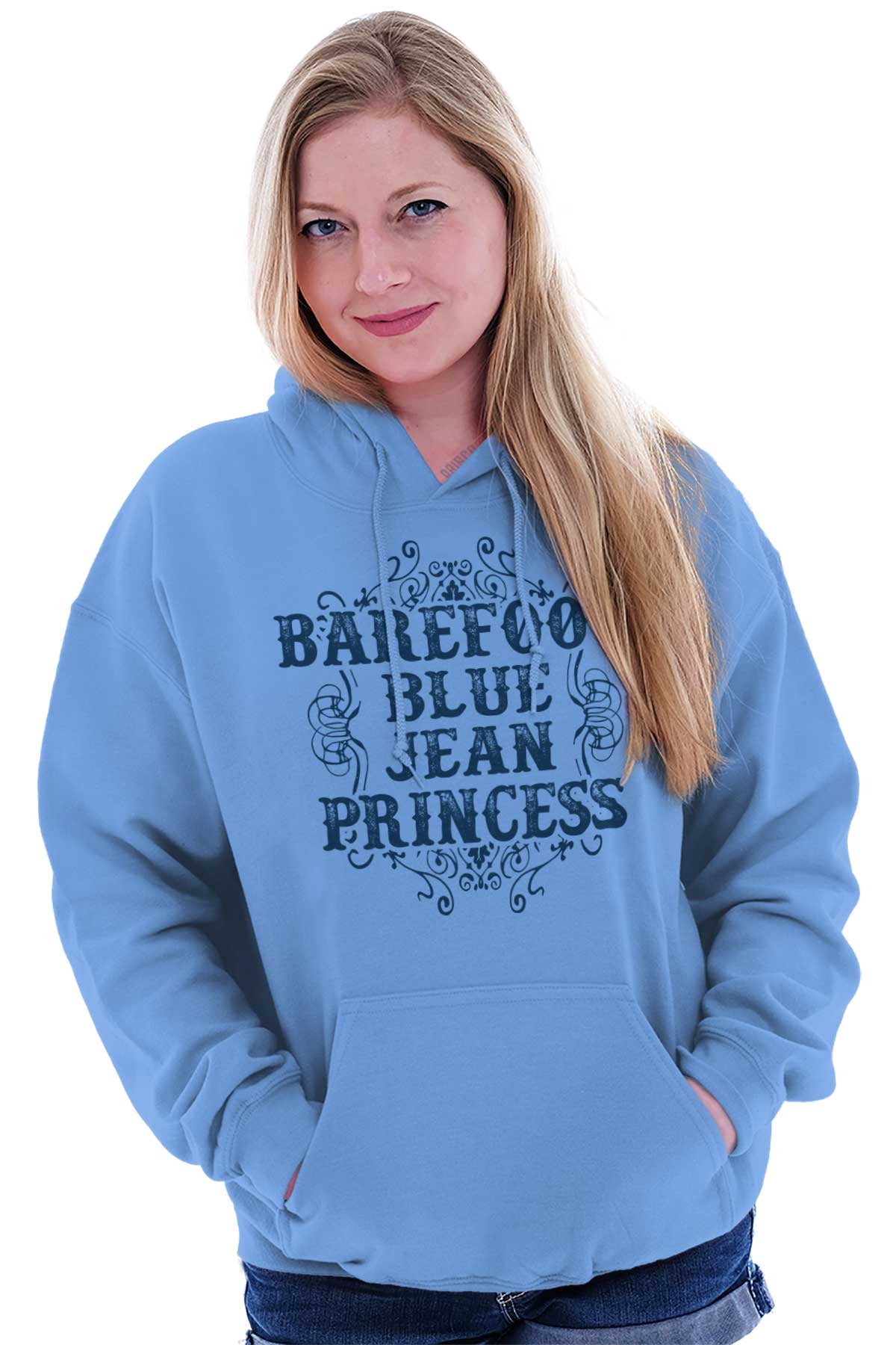 Country Barefoot Blue Jean Princess Women Plus Size Hoodie Brisco ...