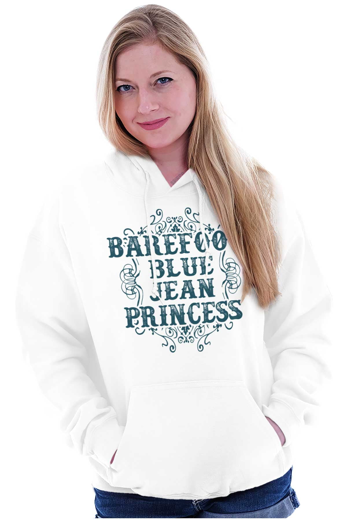 Country Barefoot Blue Jean Princess Women Plus Size Hoodie Brisco ...