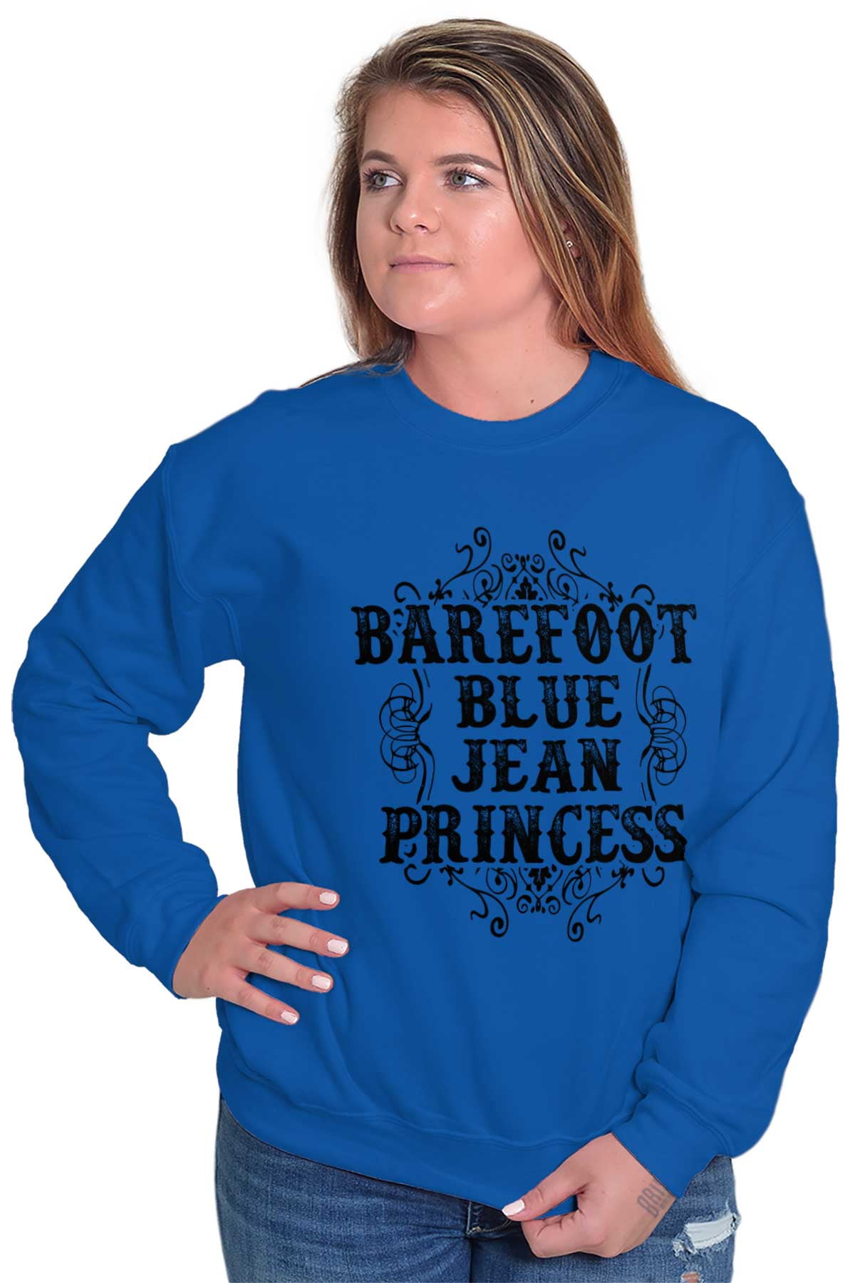 Country Barefoot Blue Jean Princess Women Plus Size Sweatshirt Brisco ...