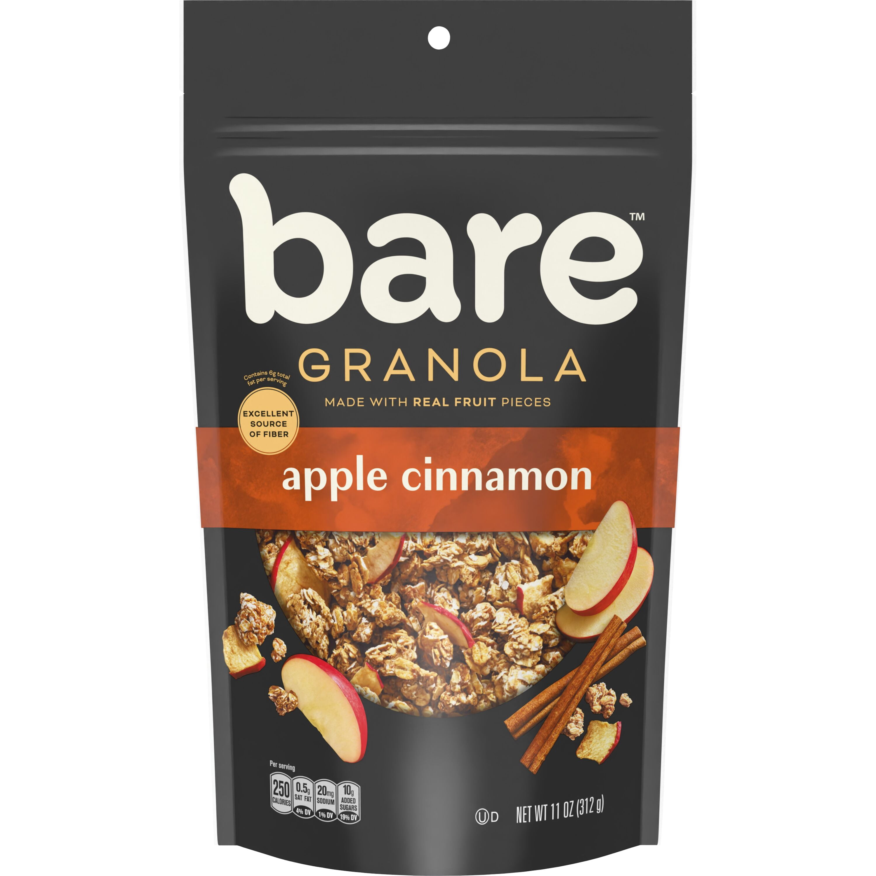 Bare Snacks Apple Cinnamon Granola 11 oz Bag Made with Whole Grains and ...