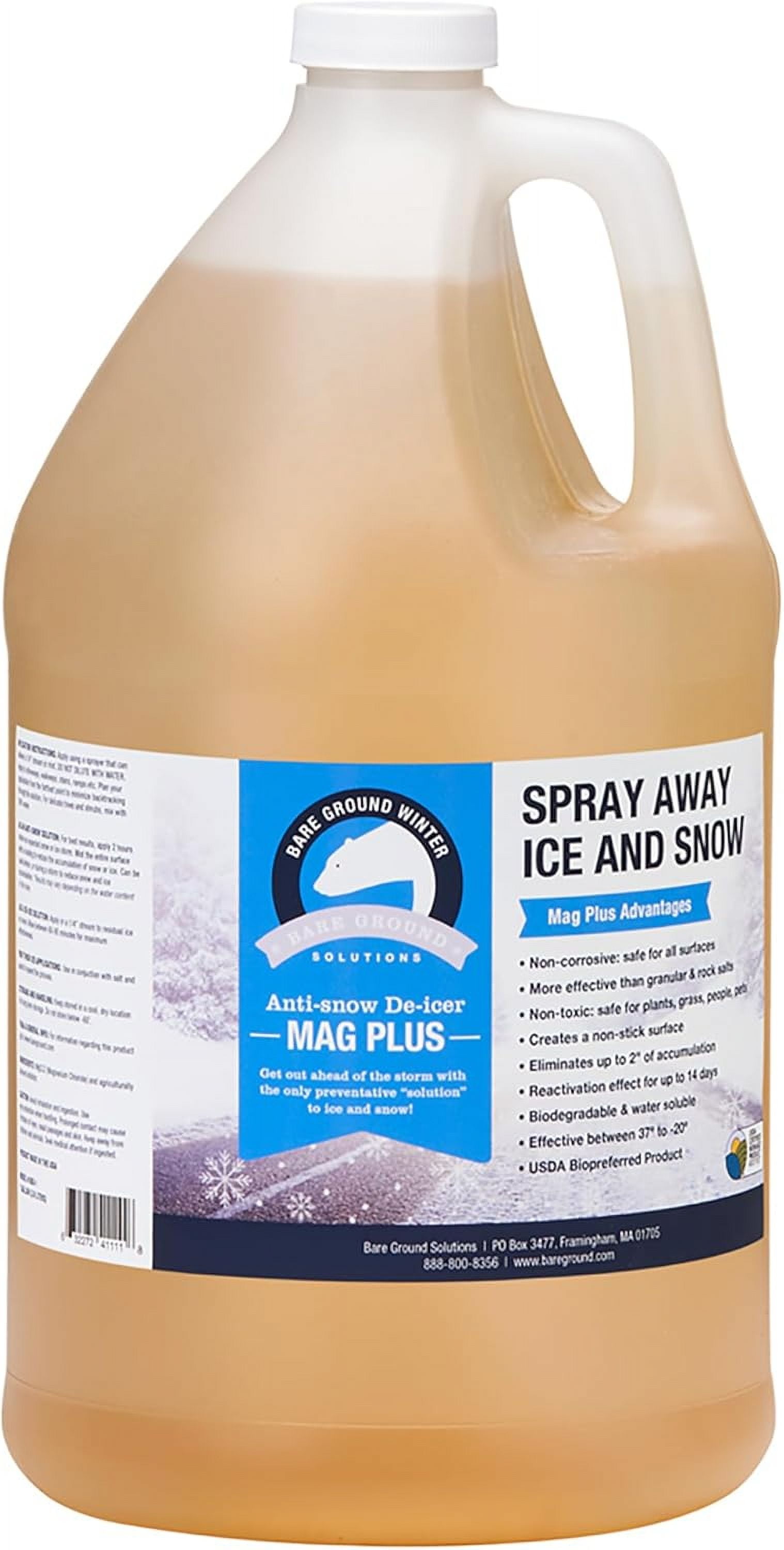 Bare Ground BGS-4 All Natural Anti-Snow Liquid De-Icer, 128 oz (1 ...