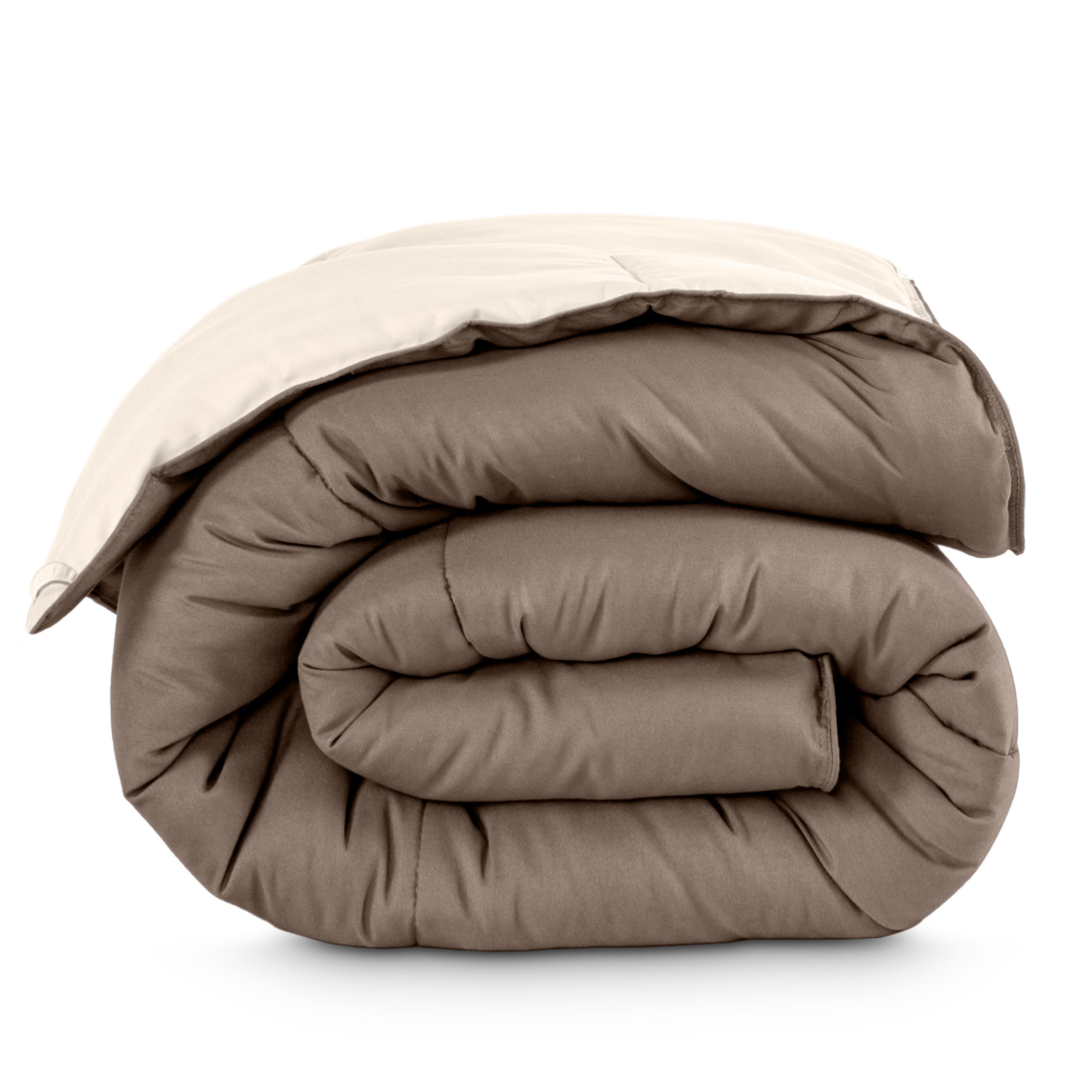 Bare Home, Comforter, Taupe/Sand King/Cal King All-Season Reversible ...