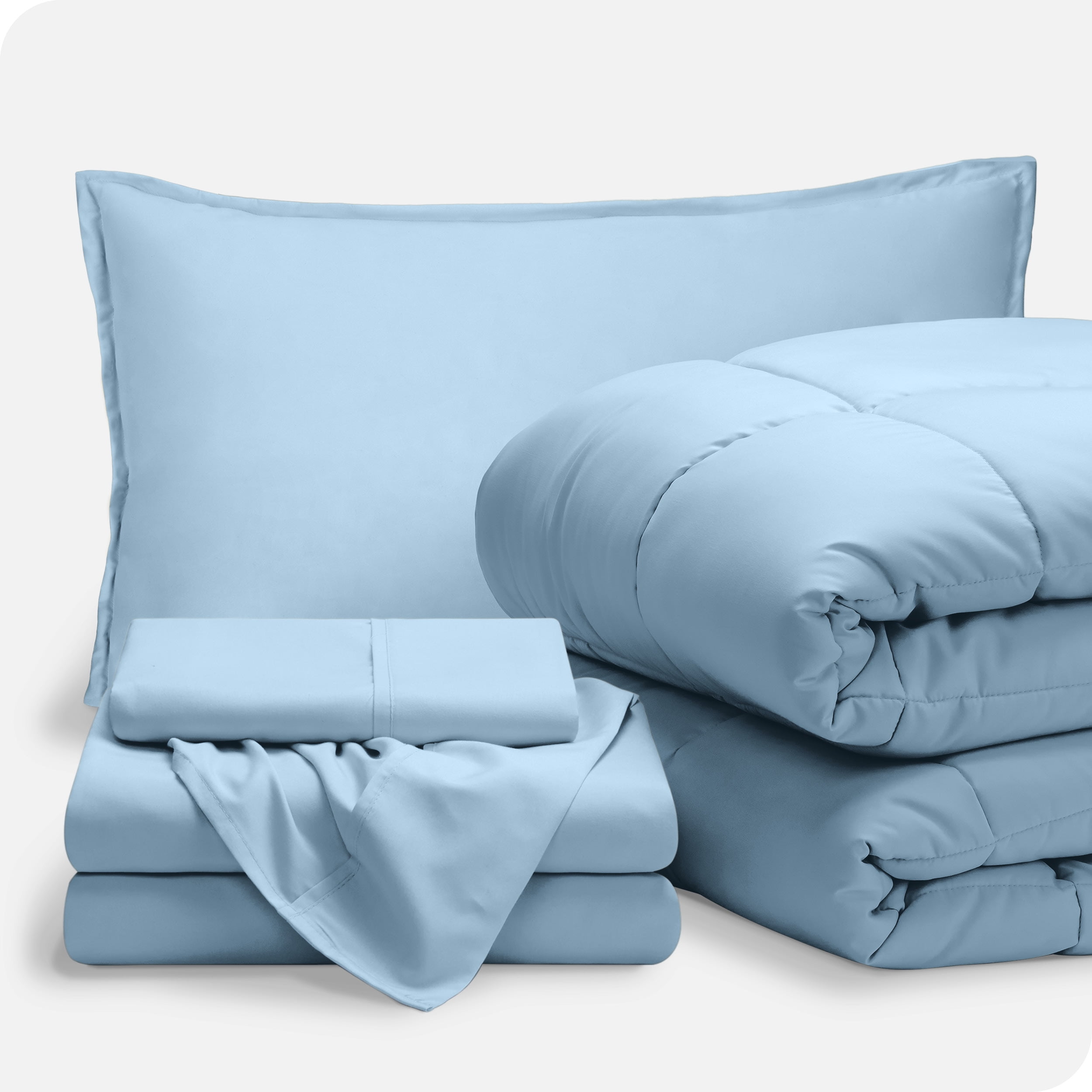 Bare Home Extra Long Comforter Set - Soft, Complete 5-Piece Twin XL Bed ...