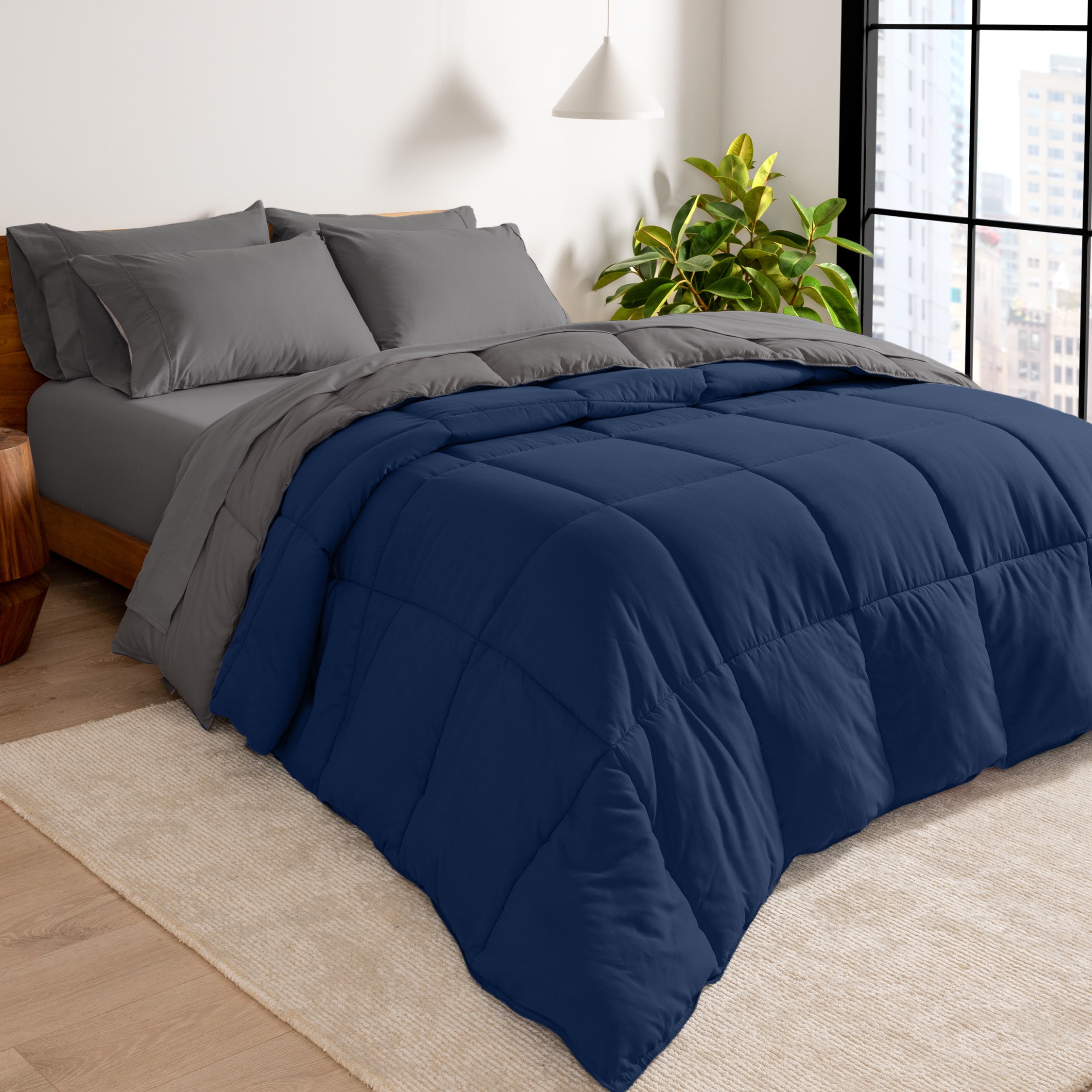 Bare Home 5-Piece Reversible Full Bed-in-a-Bag - Premium 1800 ...