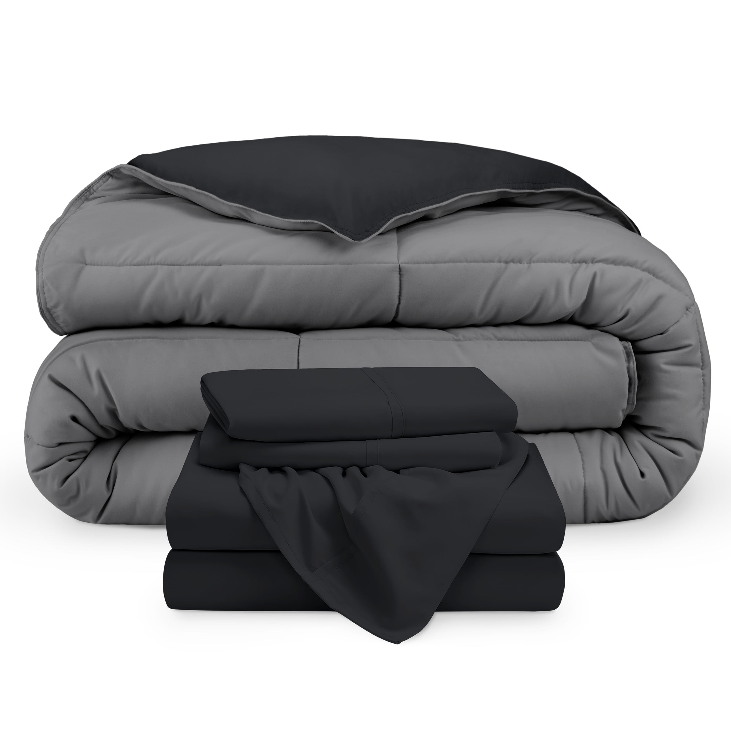 Bare Home 5-Piece Reversible Bed-in-a-Bag - Premium 1800 Collection ...