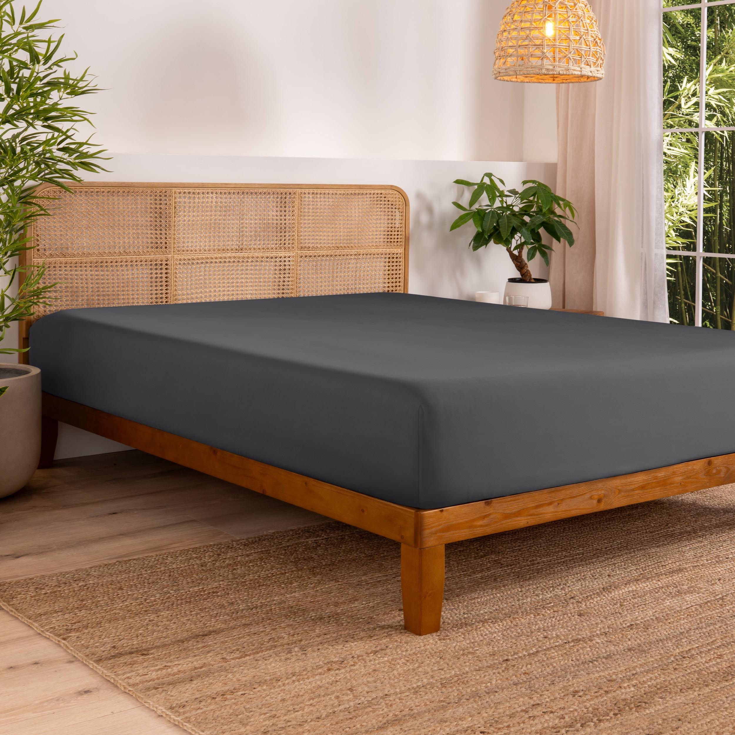 Bare Home Bamboo Fitted Sheet - Made from Rayon Fibers - Deep Pockets ...