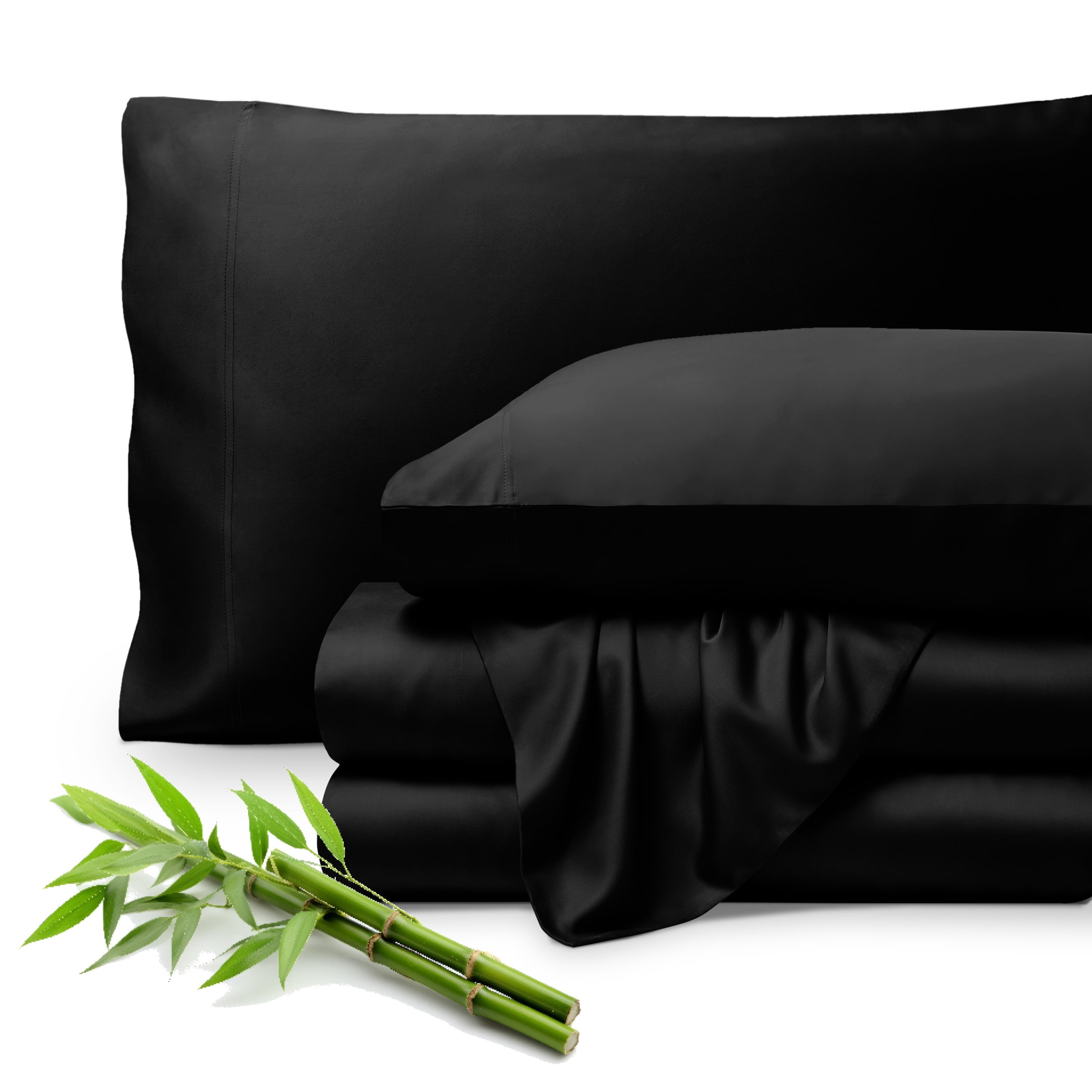 Bare Home Bamboo Sheet Set - Made from Rayon Fibers - Deep Pockets - 4 ...