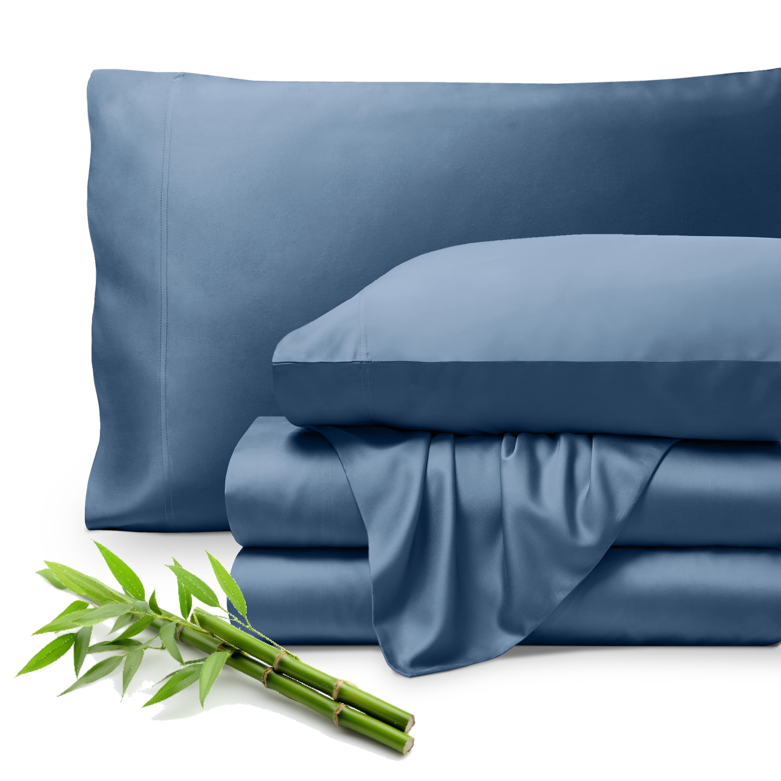 Bare Home Bamboo Sheet Set - Made from Rayon Fibers - Deep Pockets - 4 ...