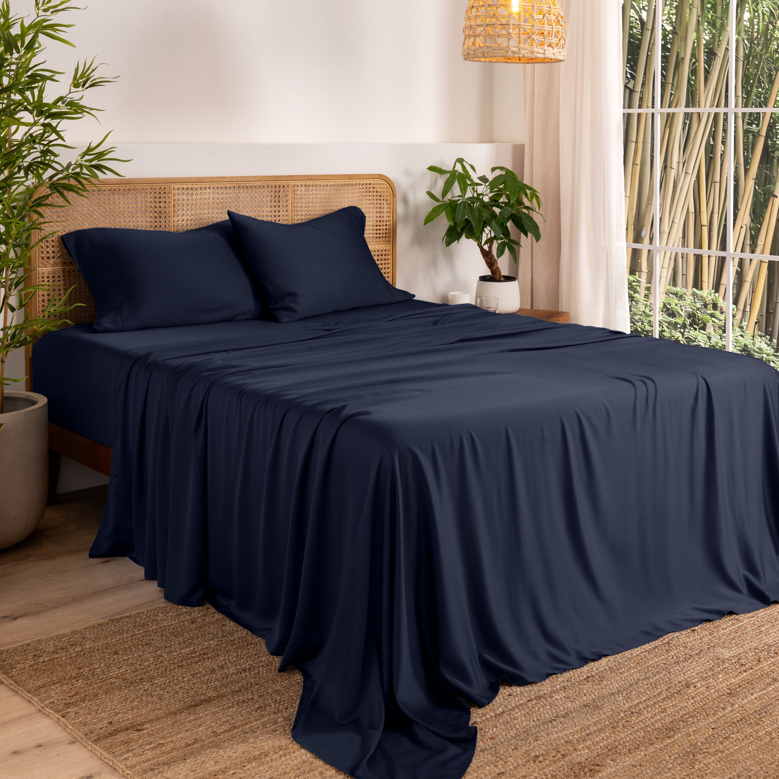 Bare Home Bamboo Sheet Set - Made from Rayon Fibers - Deep Pockets - 4 ...