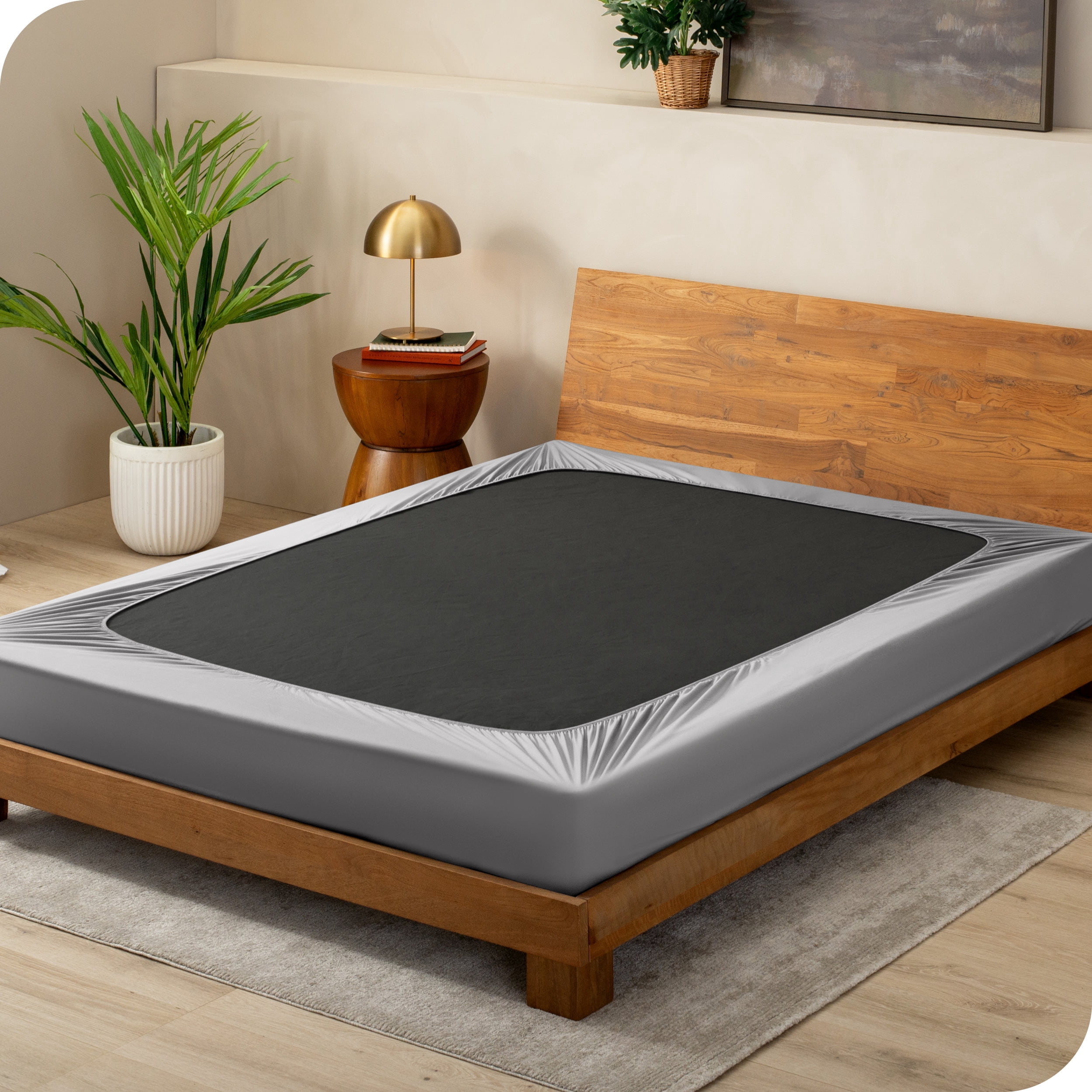 Bare Home Box Spring Cover - Microfiber - 4-Way Stretch (King, Light ...