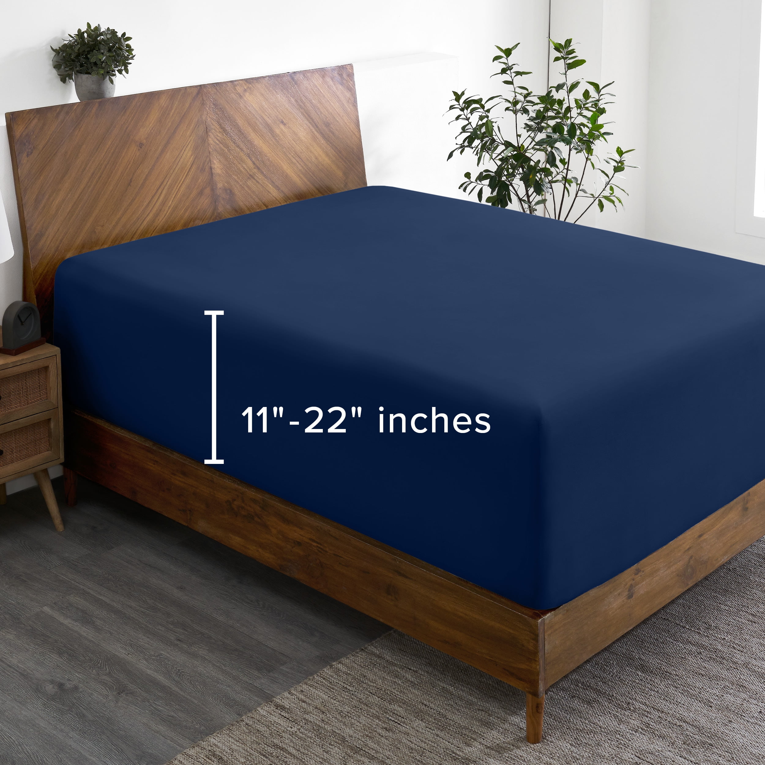 "Bare Home Full Size Fitted Sheet - 22"" Extra Deep Pocket - Premium ...