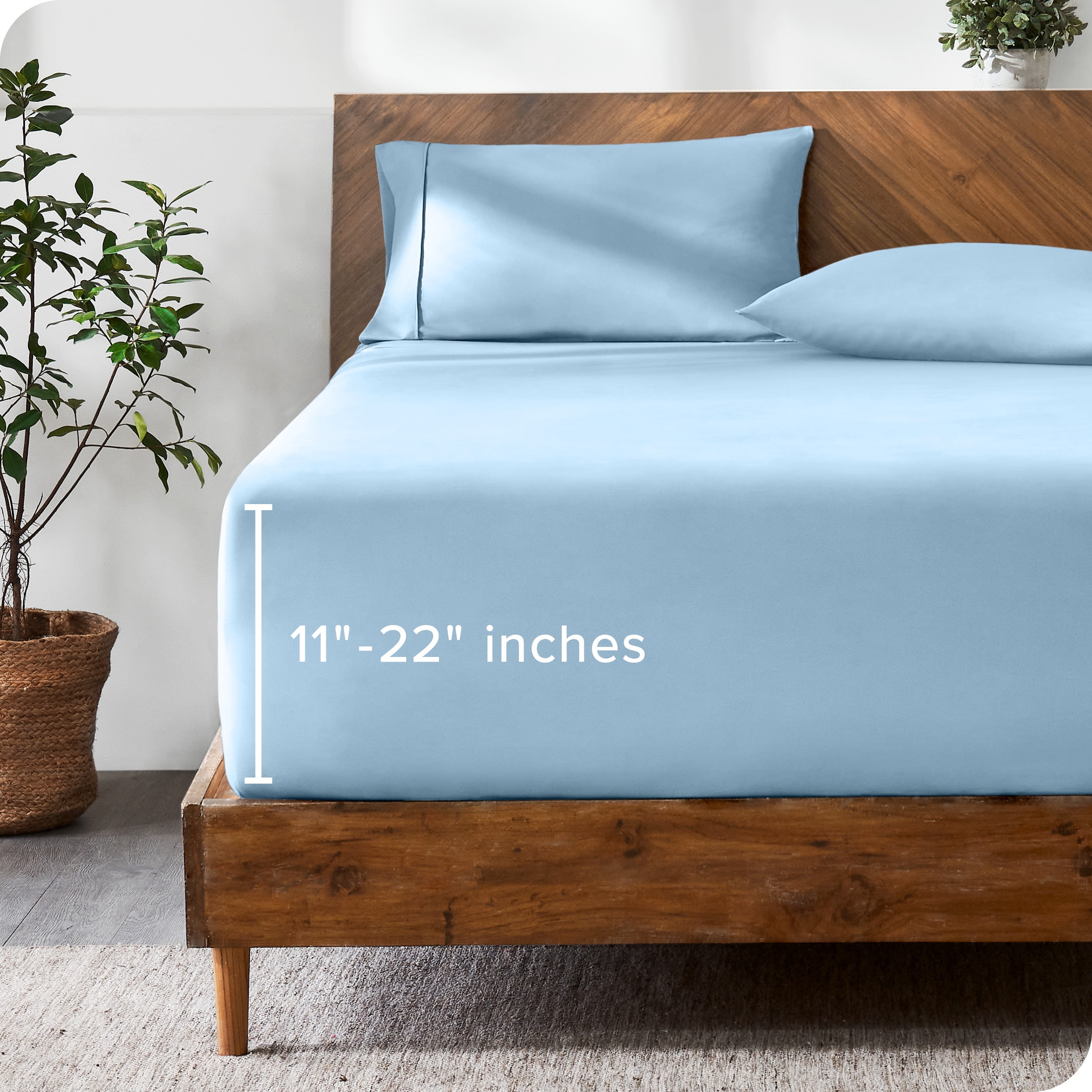 Bare Home Fitted Sheet - 22" Extra Deep Pocket - Premium 1800 ...