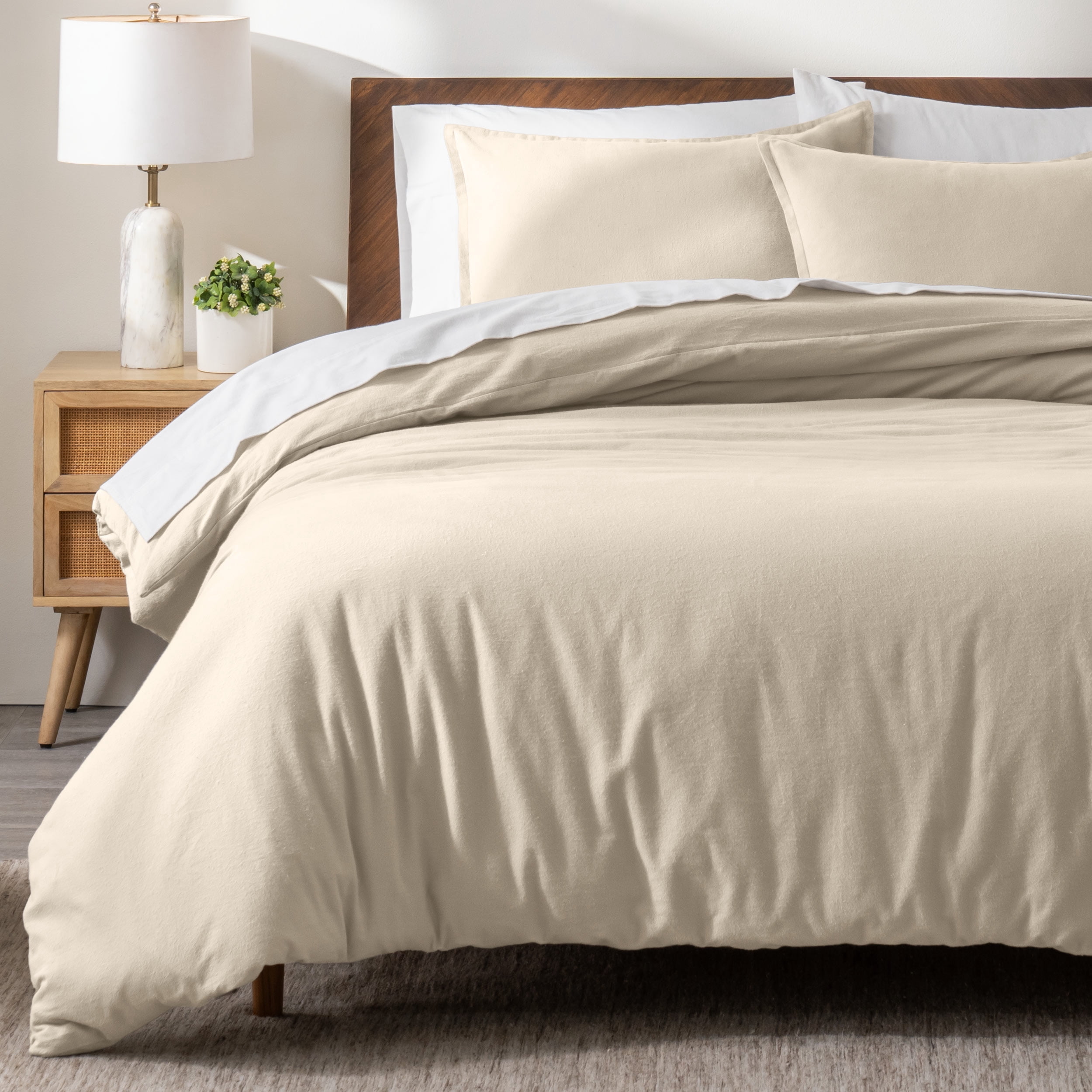 Bare Home Winter Heavy Flannel Duvet Cover Set - 100% Cotton, Double ...