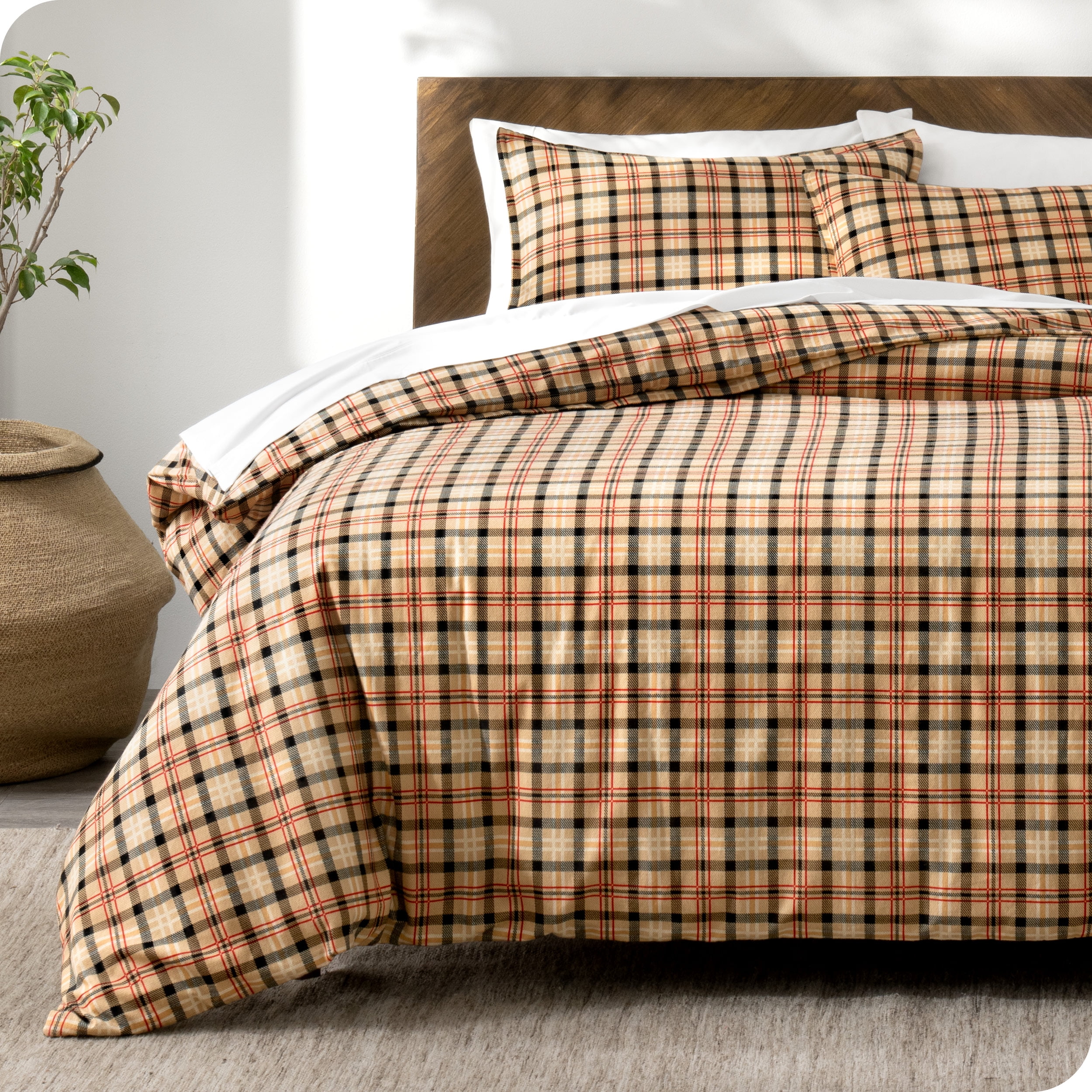 Bare Home Flannel Duvet Cover Set - 100% Flannel Cotton - Double ...
