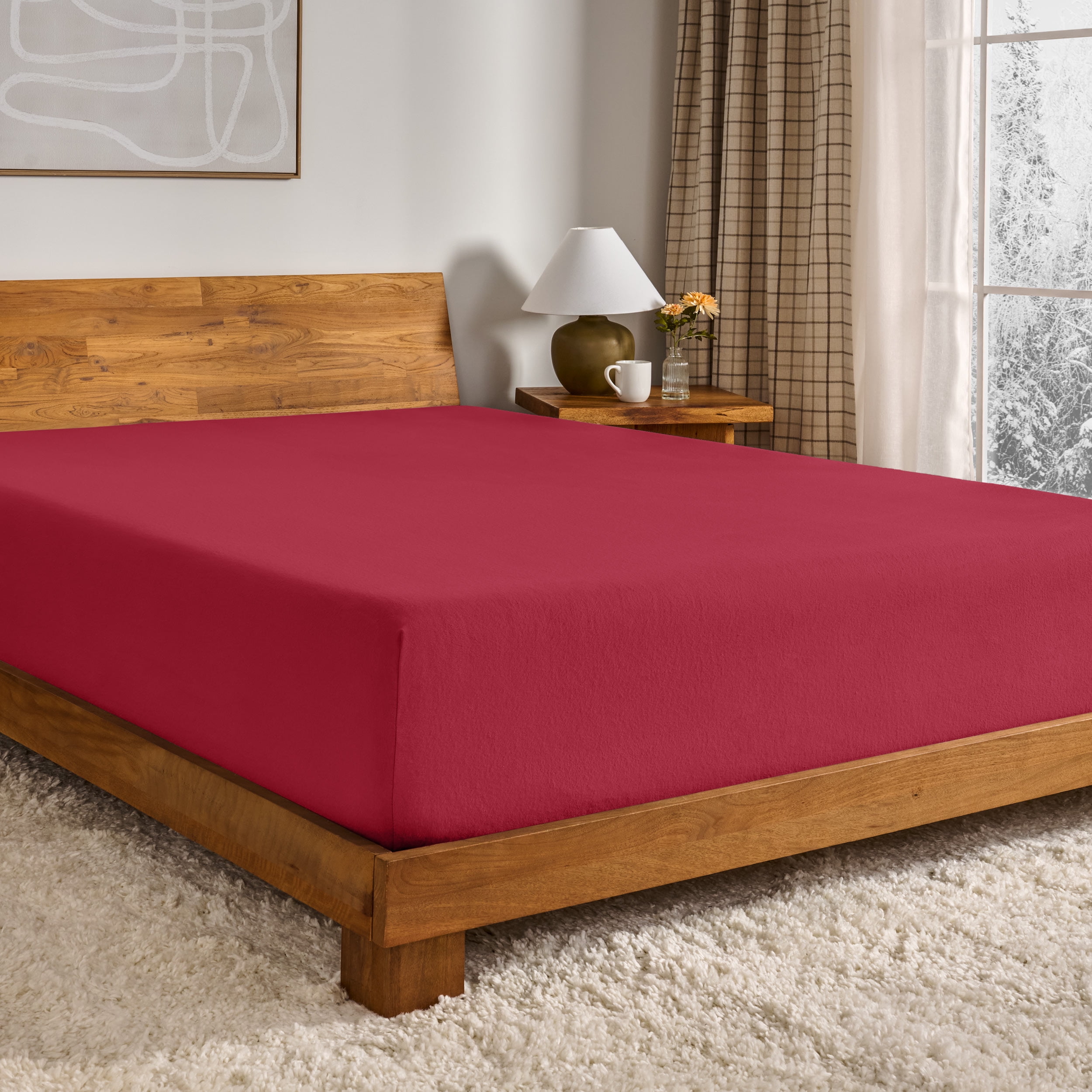 Bare Home Flannel Fitted Sheet - 100% Flannel Cotton - Double Brushed ...