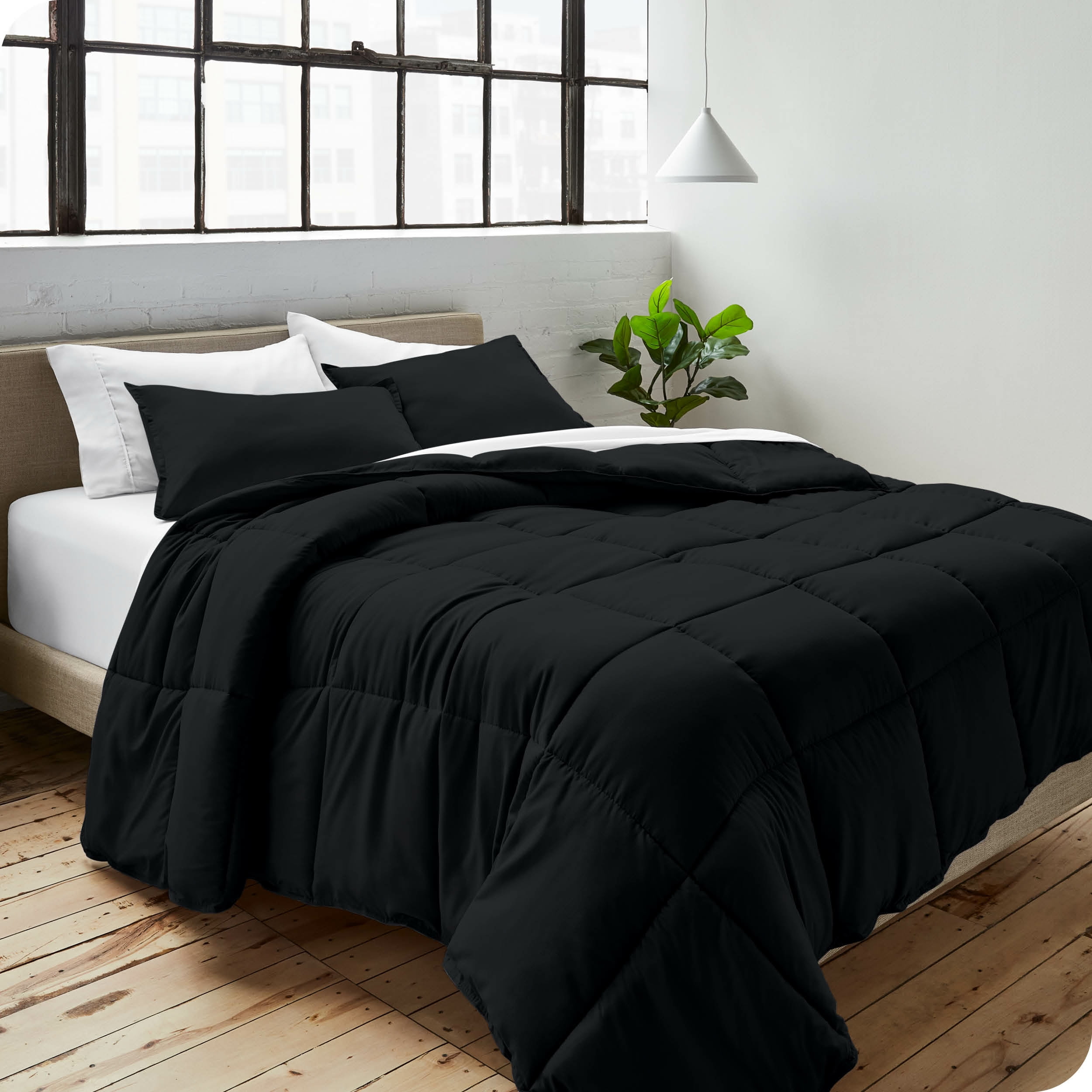 Bare Home Premium 1800 Collection 3-Piece Set, Goose Down Alternative ...