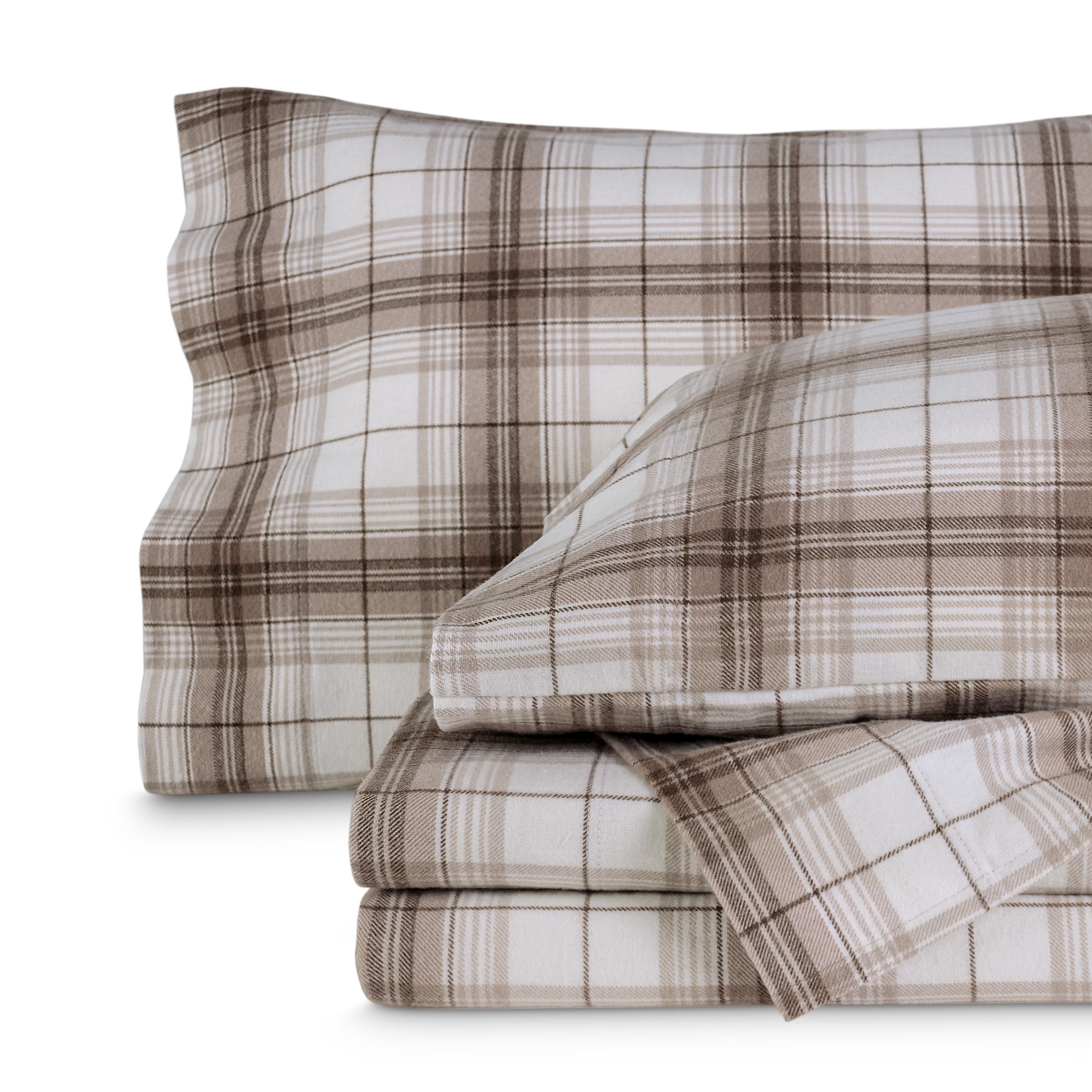 Bare Home Luxury 100% Cotton Flannel Queen Sheet Set, Deep Pocket, 4 ...