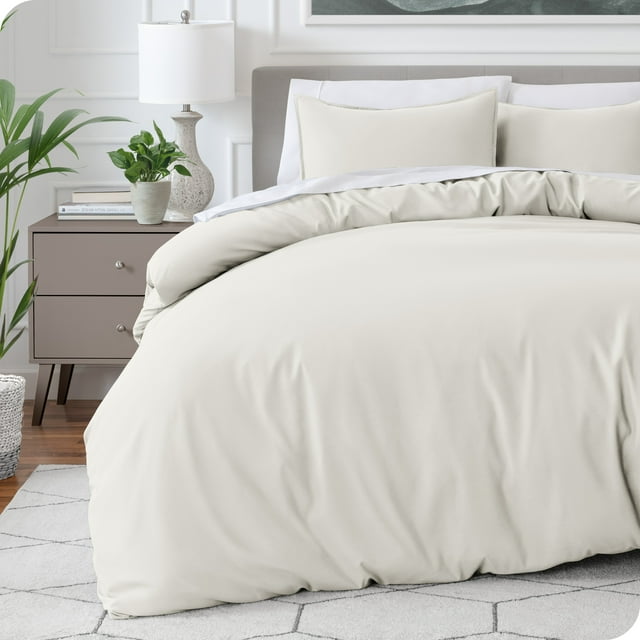 Bare Home Luxury King/Cal King Duvet Cover & Sham Set - Fresh Cream ...