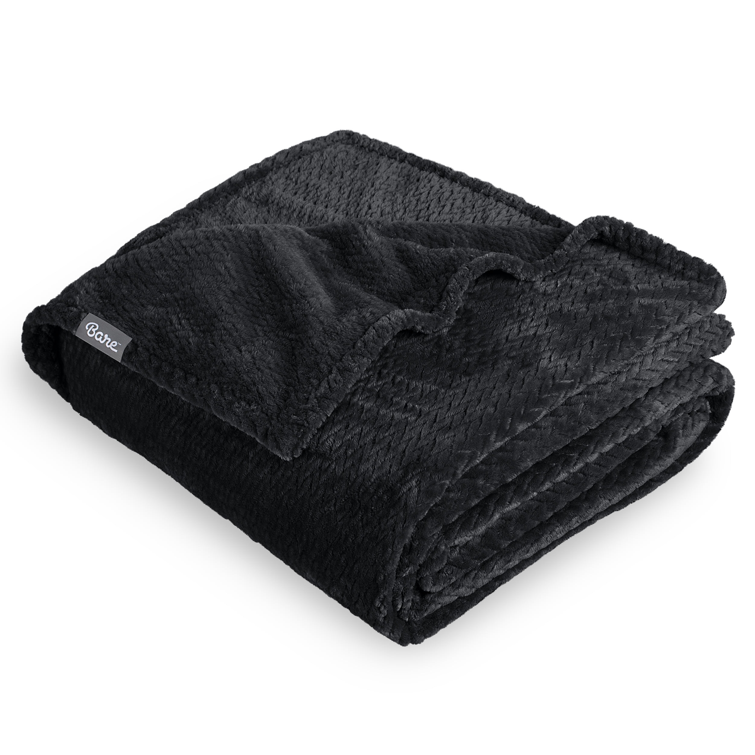 Bare Home Cozy Microfiber Fleece Blanket - Soft & Plush - King, Black ...