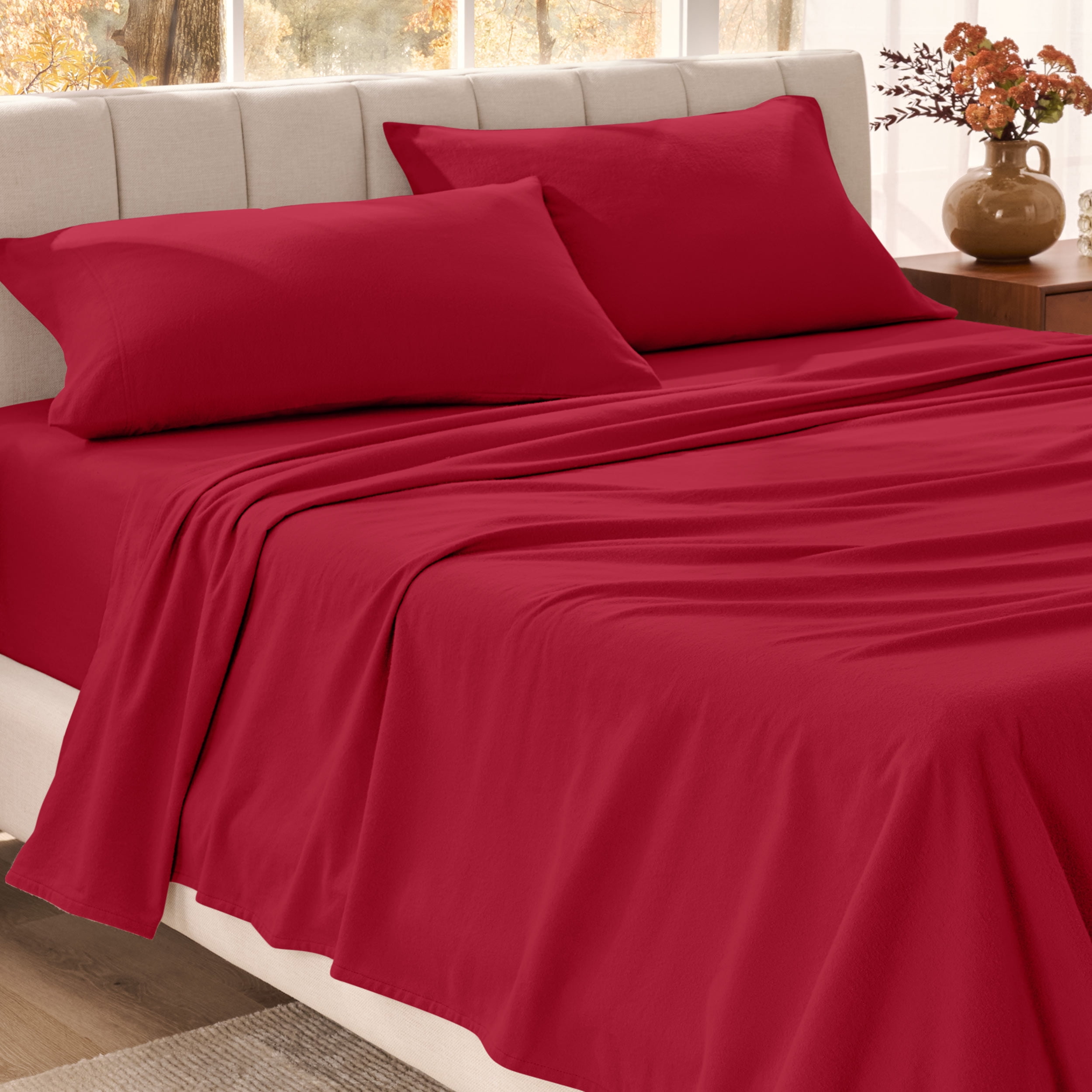 Bare Home Organic Flannel Sheet Set - 100% Organic Cotton - Deep Pocket ...