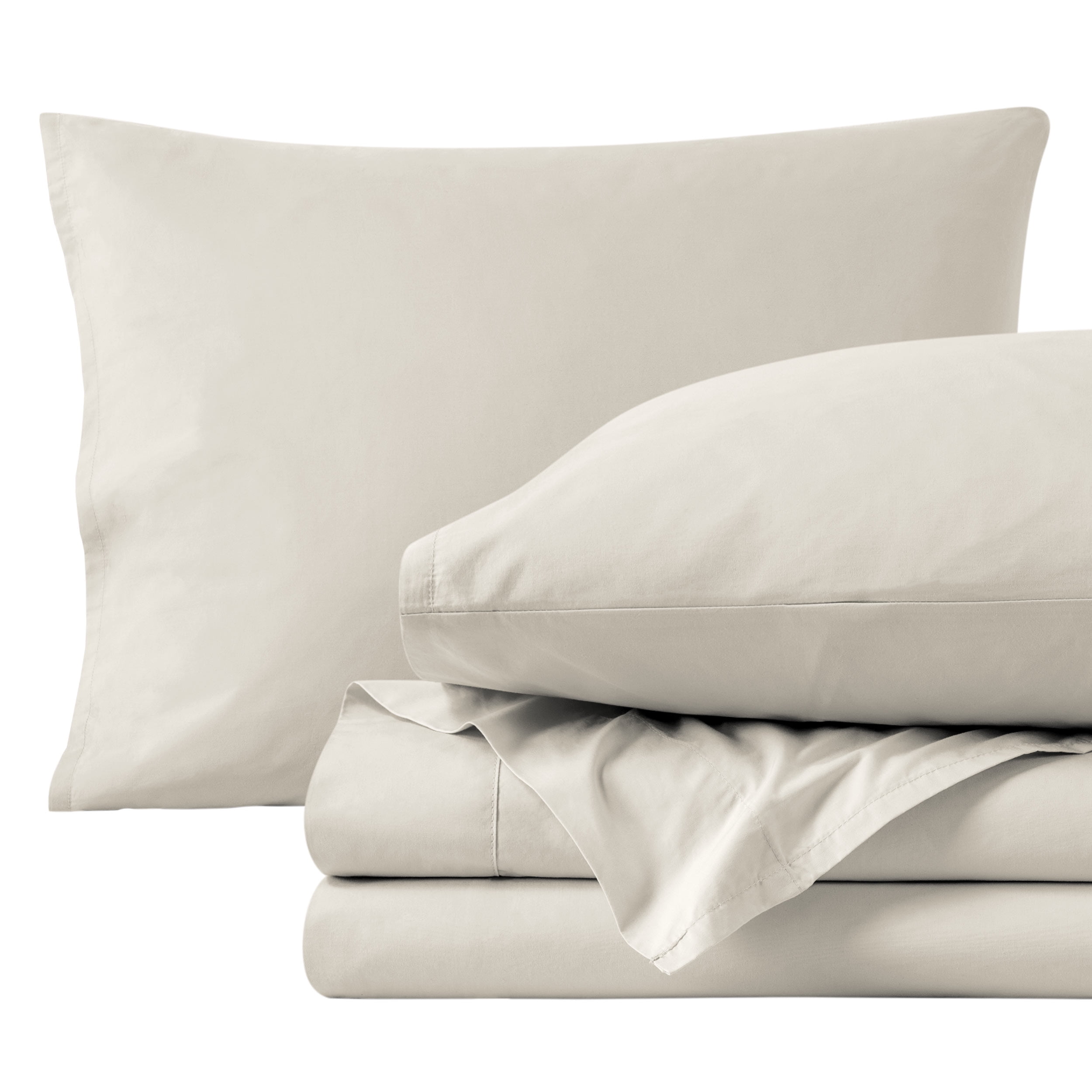 Bare Home Organic Percale Sheet Set - 300 Thread Count - 100% Organic Cotton - Queen, Gardenia ...