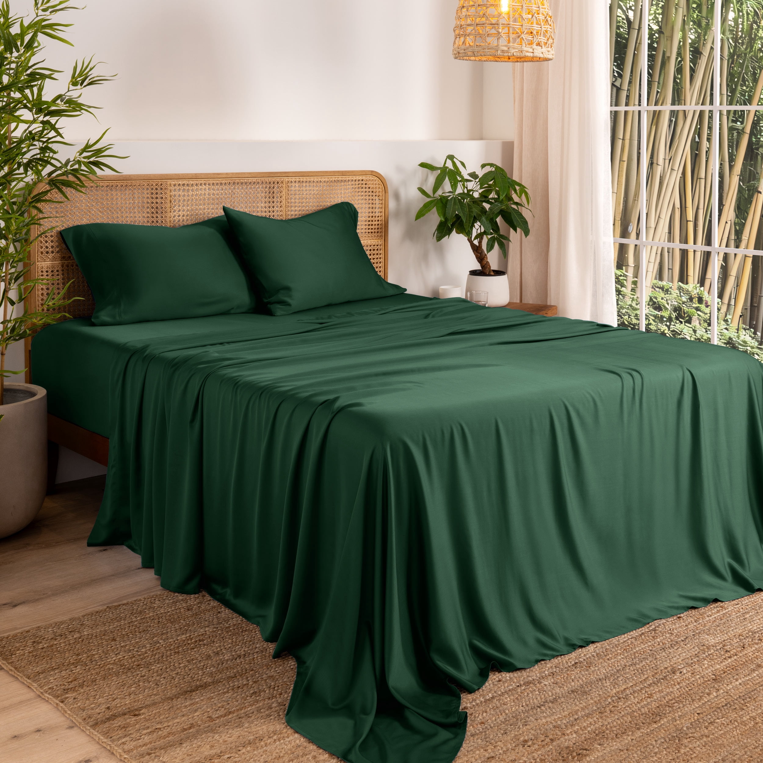 Bare Home Bamboo Sheet Set - Made from Rayon Fibers - Deep Pockets - 4 ...