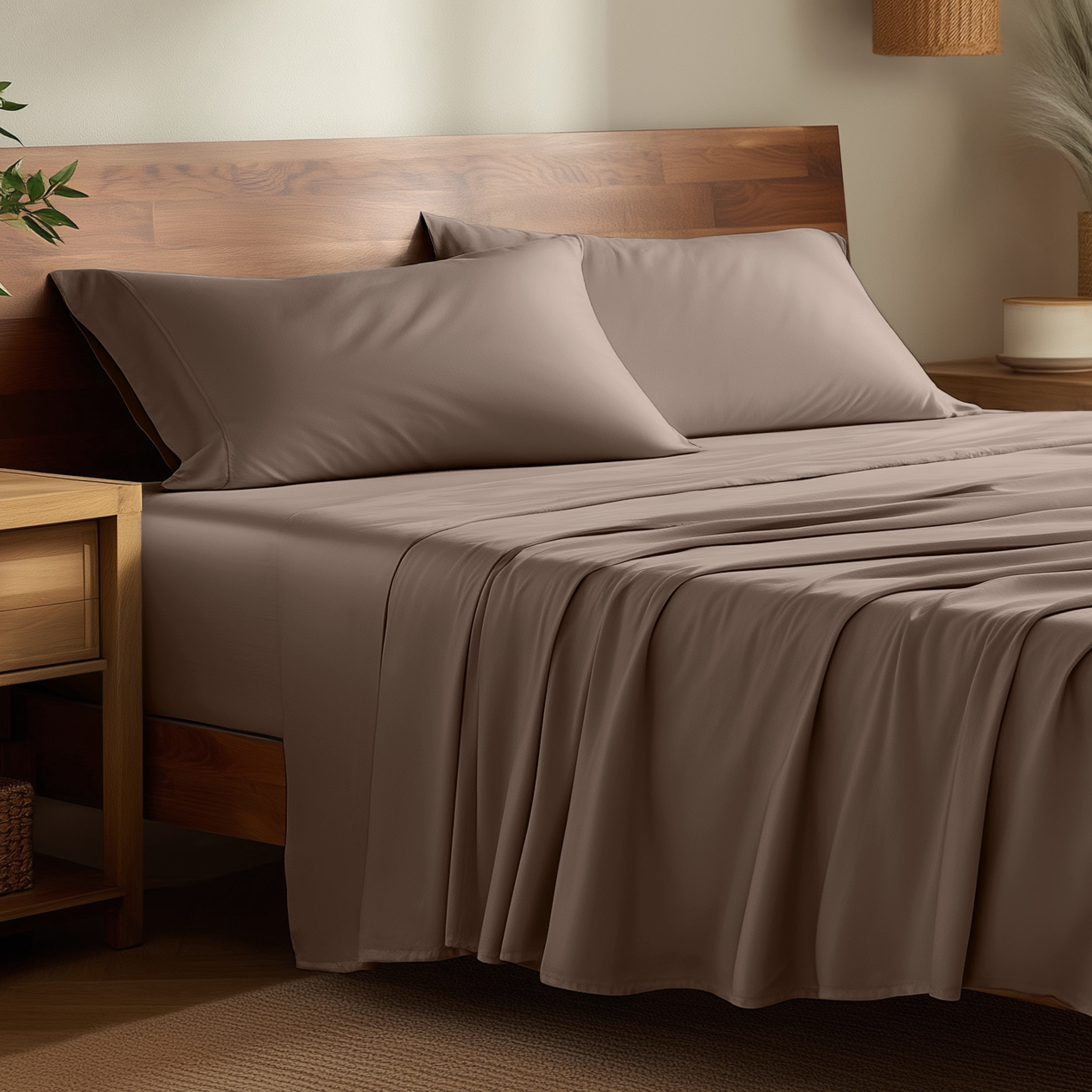 Bare Home Bamboo Sheet Set - Made from Rayon Fibers - Deep Pockets - 4 ...