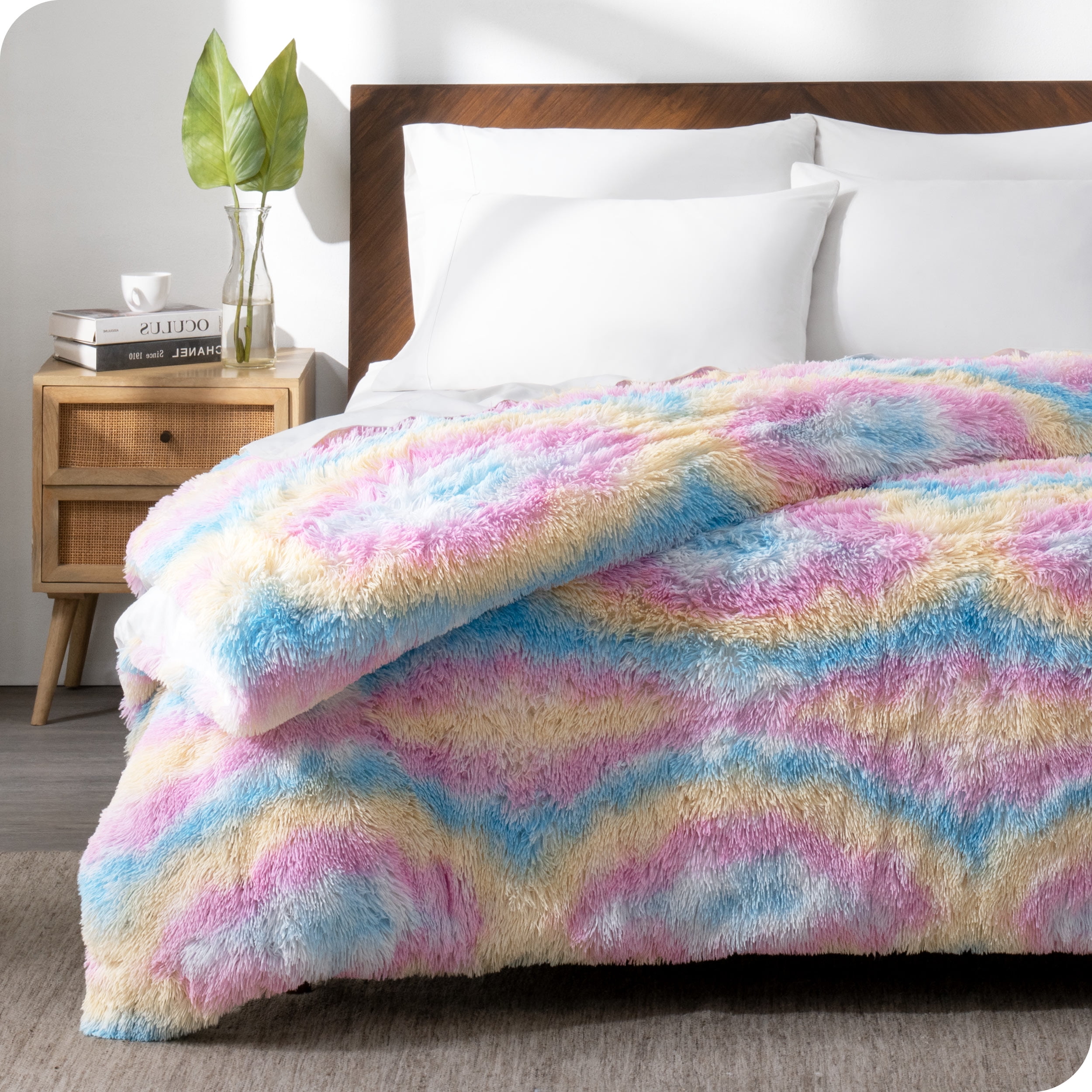 Free Shipping! Bare Home Shaggy Faux Fur Duvet Cover - Ultra Soft ...