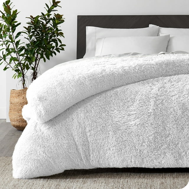 Bare Home Twin/Twin XL Shaggy Faux Fur Duvet Cover - Ultra Soft, Fluffy ...