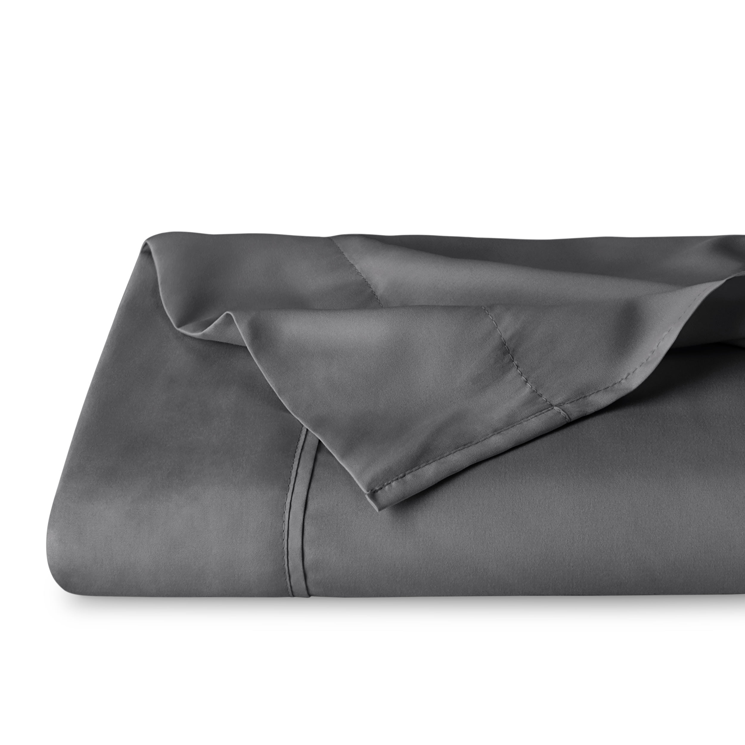 Bare Home Ultra-Soft Flat Sheet King Gray 1800 Collection Double ...
