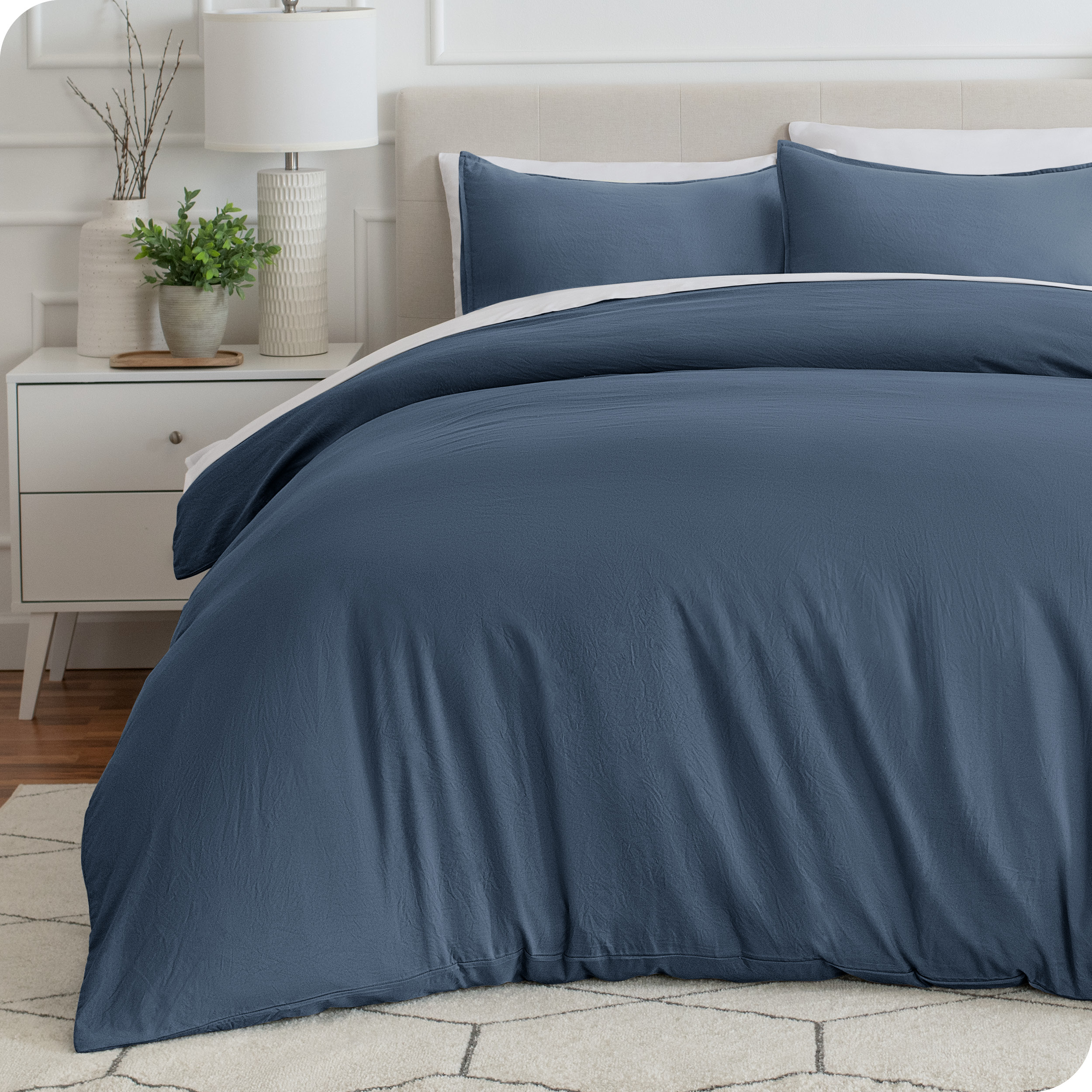 Better Homes & Gardens Raw Edge Ruffle 3 Piece Duvet Cover Set, Full ...