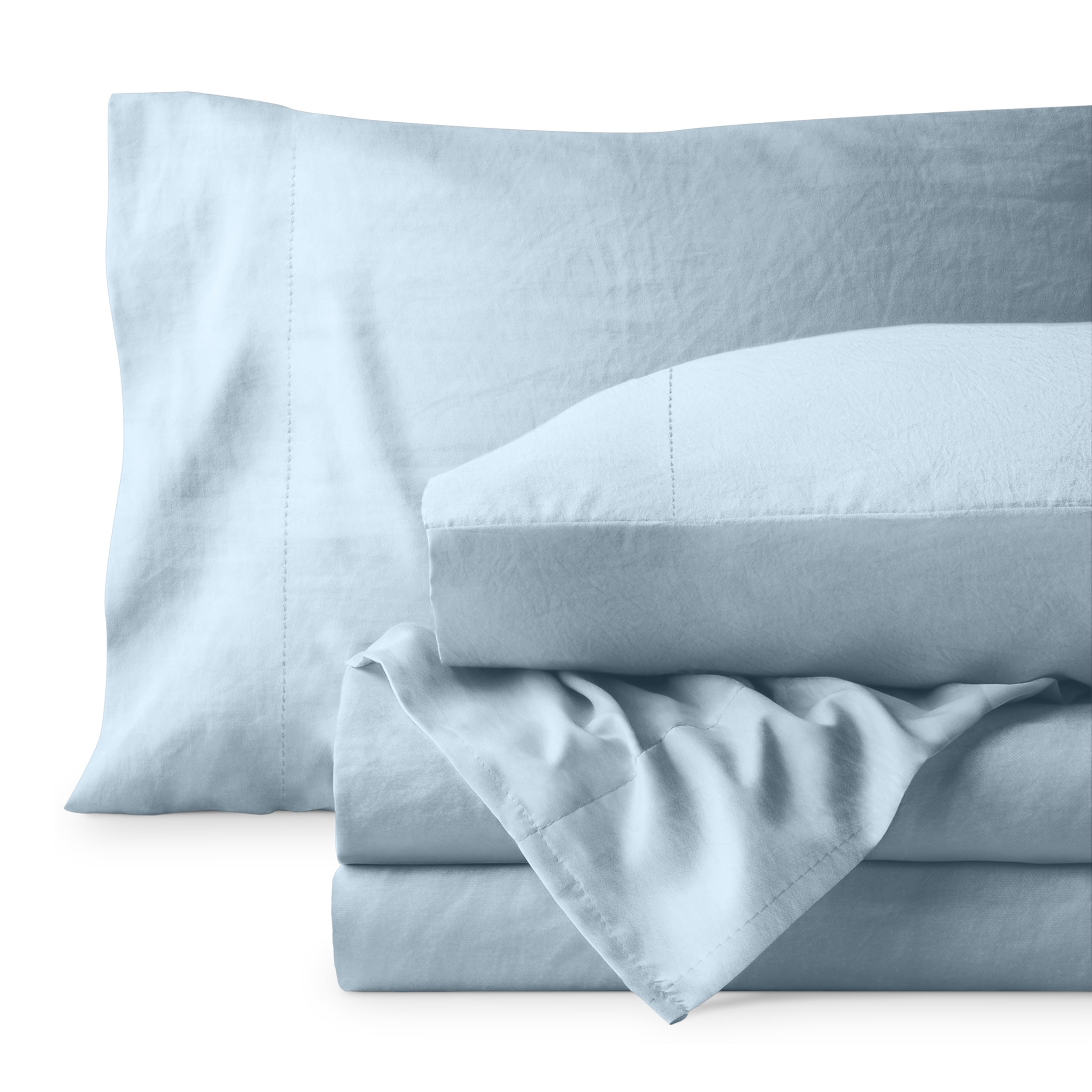Bare Home Washed Sheet Set - Premium 1800 Collection - Deep Pocket - 4 ...