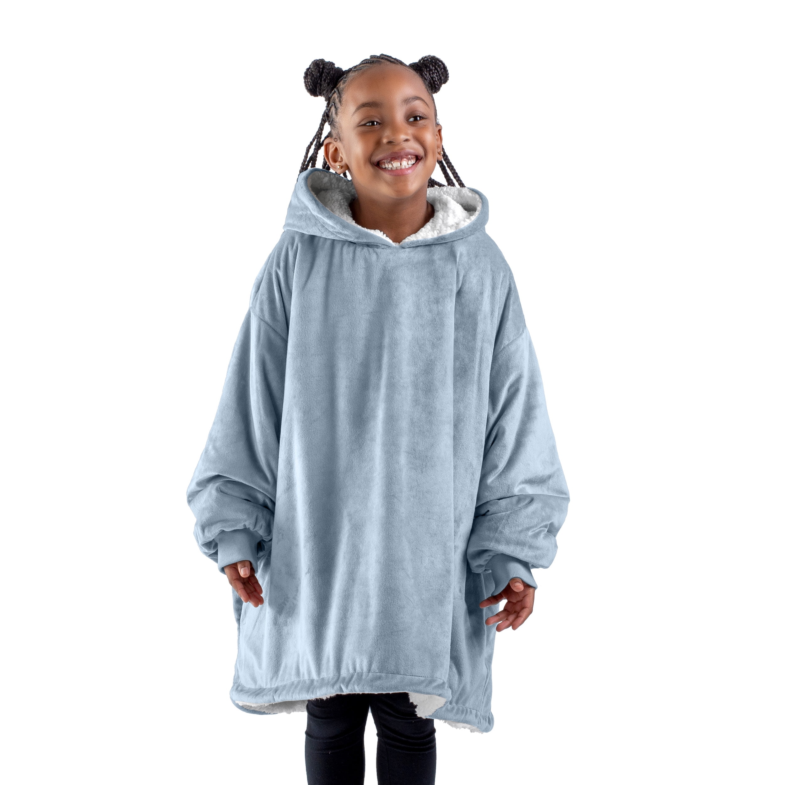 Bare Homey Plush Sherpa Wearable Blanket - Fluffy & Soft - Lightweight ...