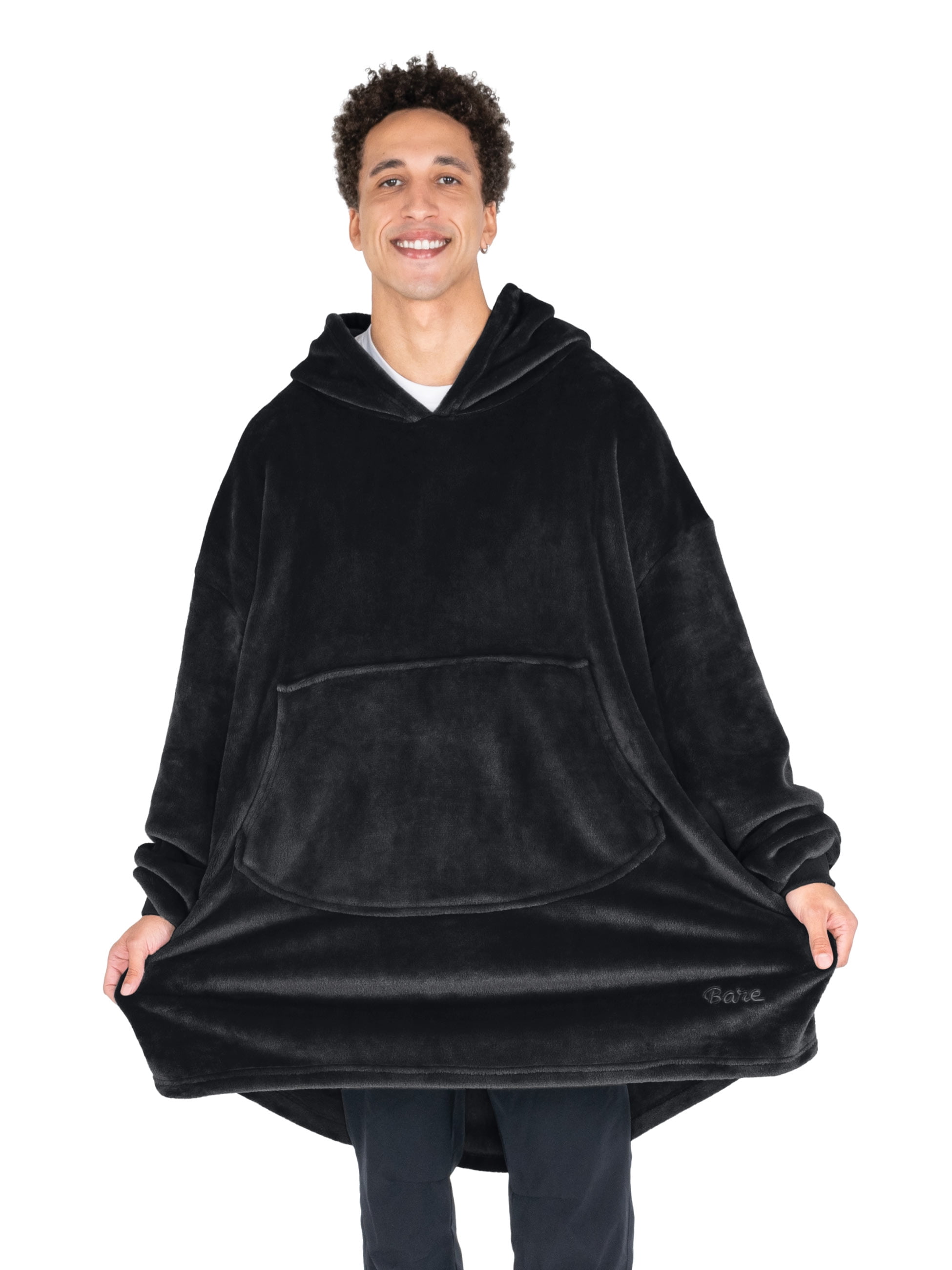 Bare Homey Adult Size Microplush Wearable Blanket, Round Trapezoid ...