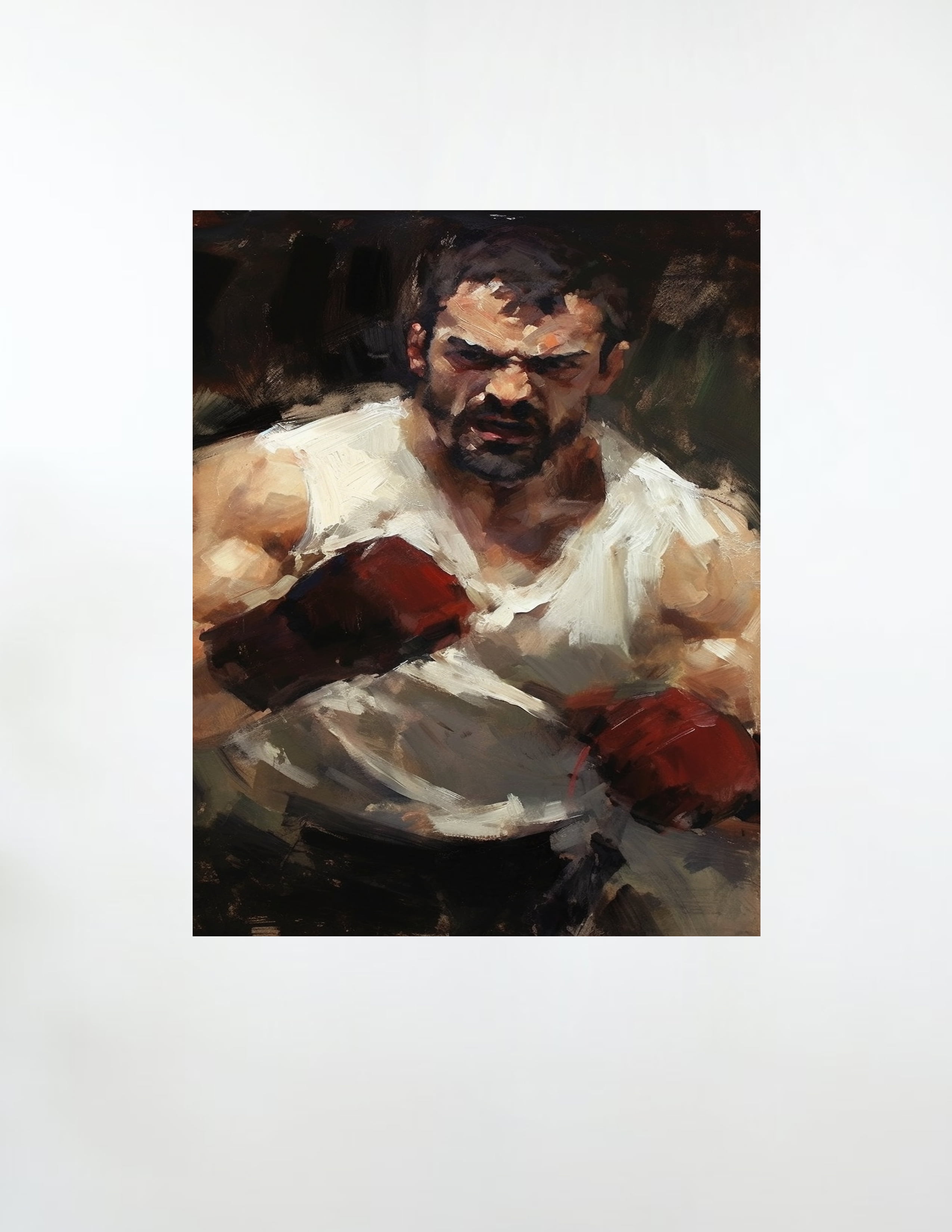 Bare Knuckle Fighter Giving A Punch Poster Canvas Print Wall Art ...