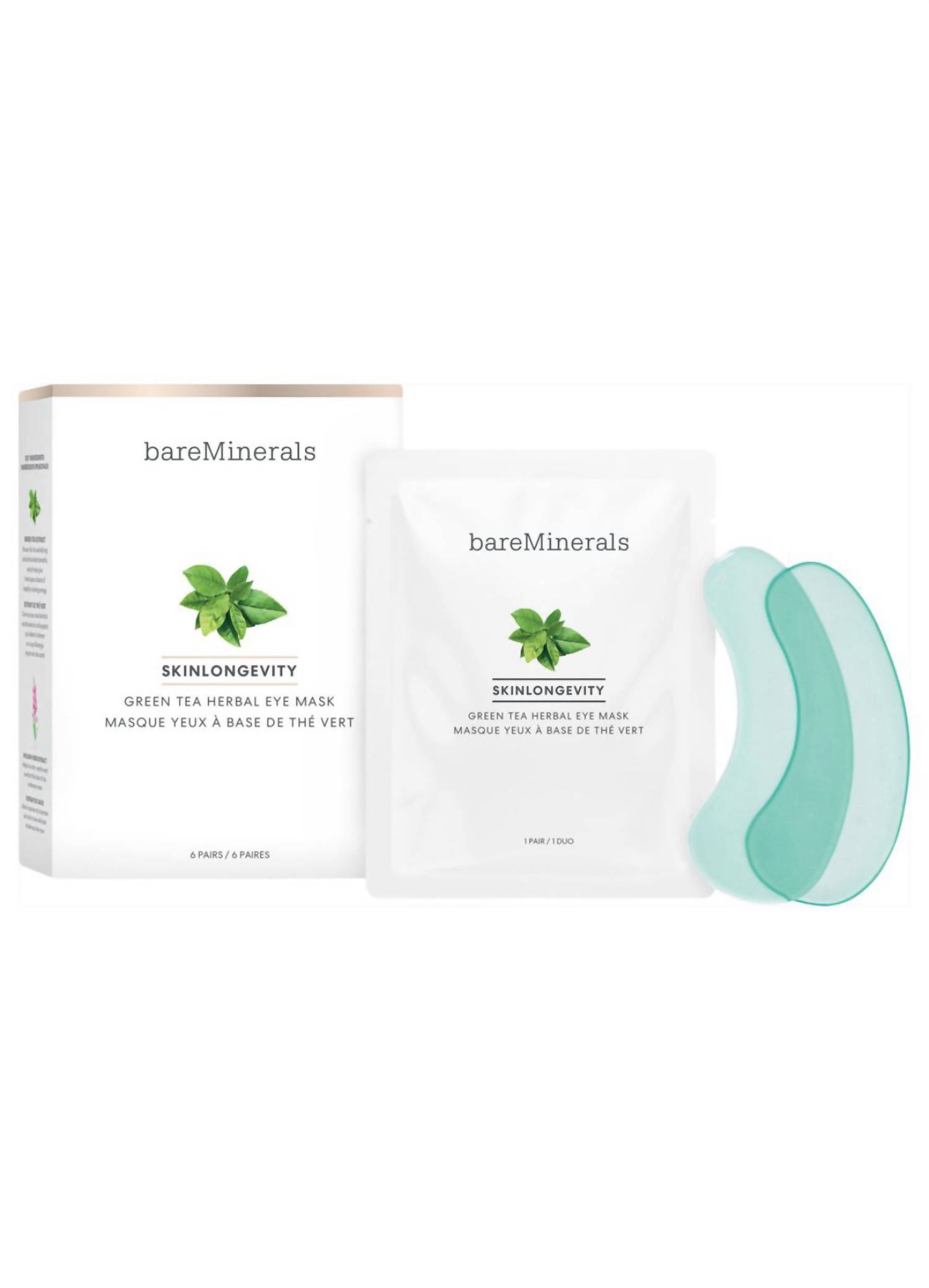 Bare Minerals Green Tea Herbal Eye Mask - Walmart.com