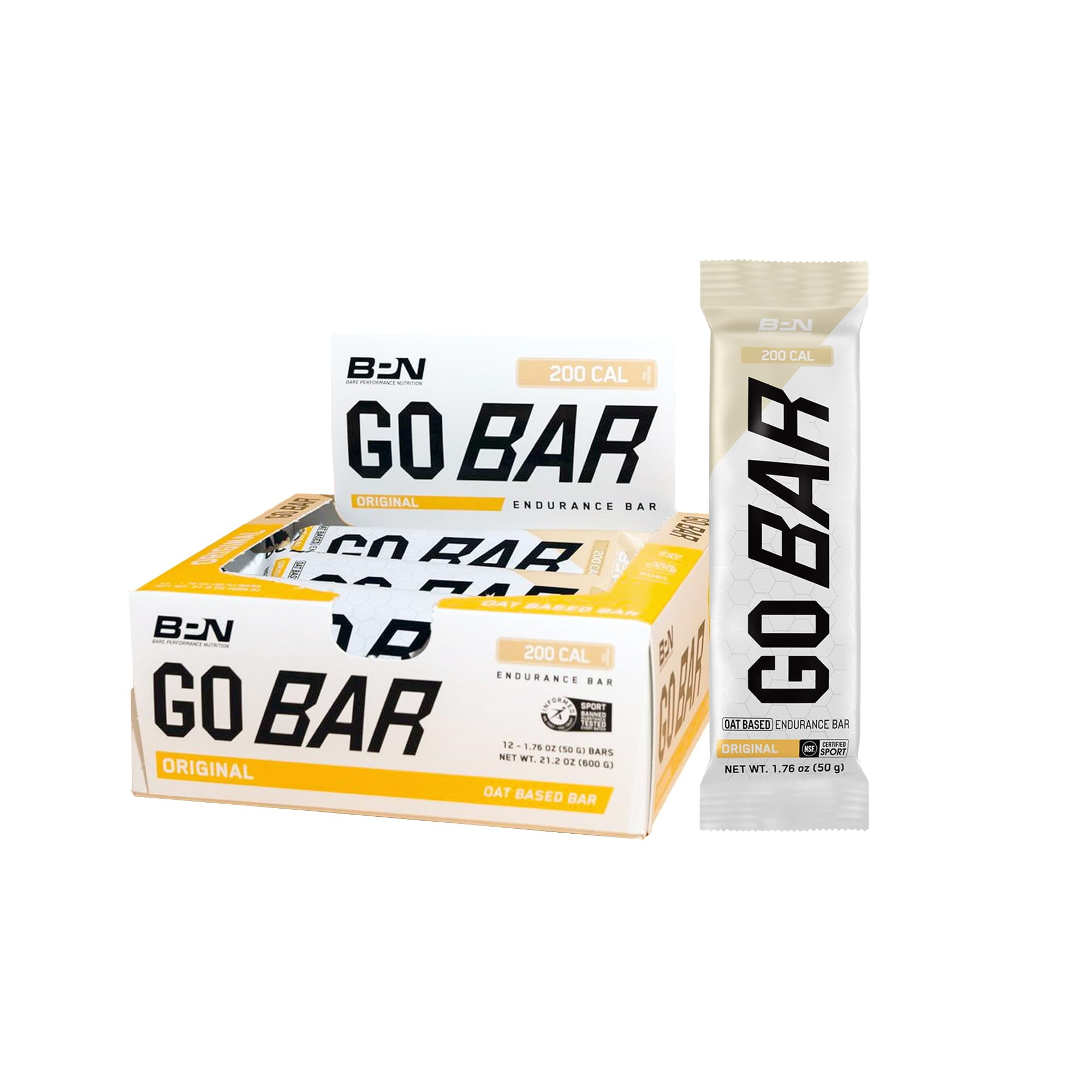 Bare Performance Nutrition BPN Go Bar, Oat Based Endurance Training Bar ...