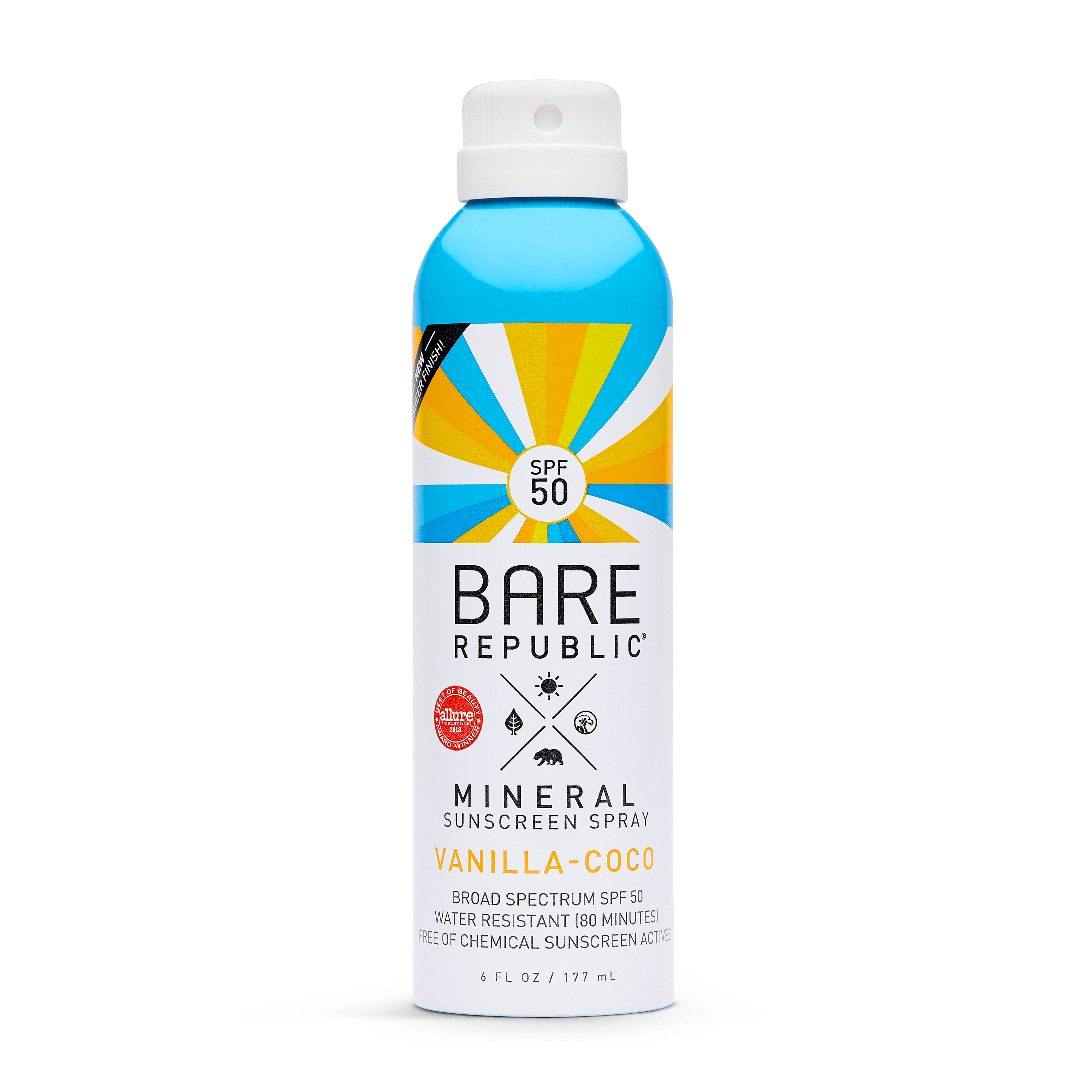 Bare Republic Mineral SPF 50 Sunscreen Body Spray, Vanilla Coco, 6 fl ...